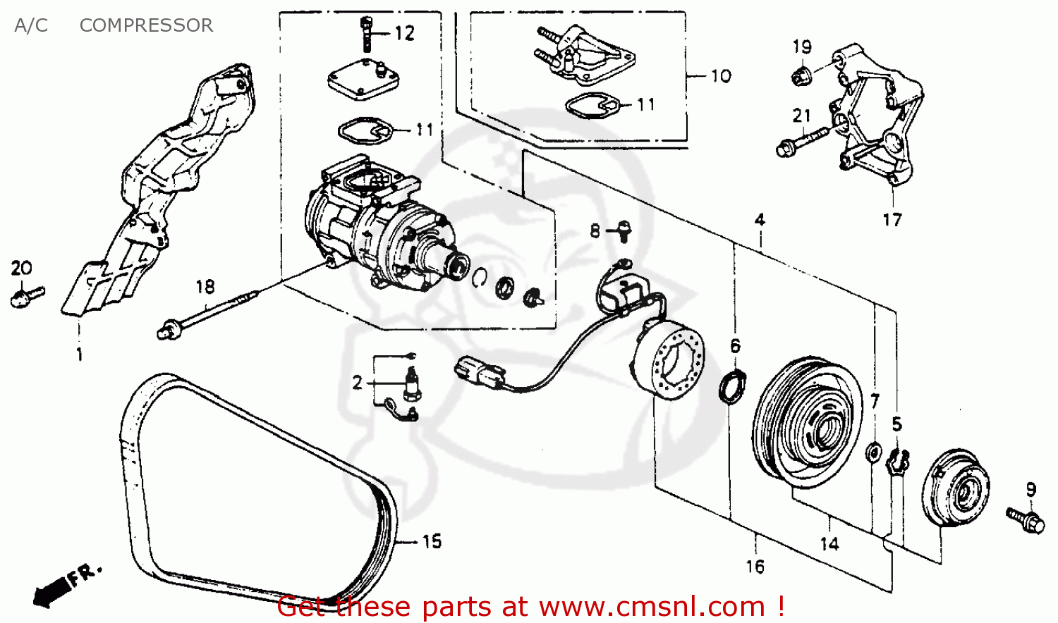 38810PT3013: Compressor Assy Honda - buy the 38810-PT3-013 at CMSNL