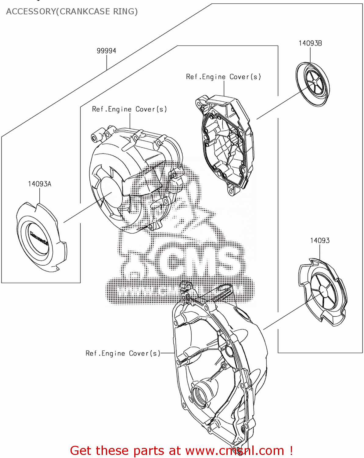 140930573: Cover,acg Kawasaki - buy the 14093-0573 at CMSNL