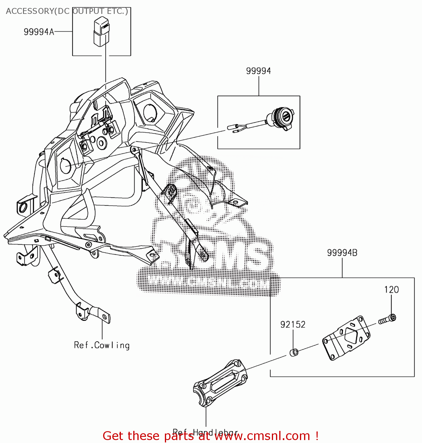 KIT ACC,GPS NAVI BKT for KLE650FKFA VERSYS 650 2019 EUROPE,MIDDLE EAST ...
