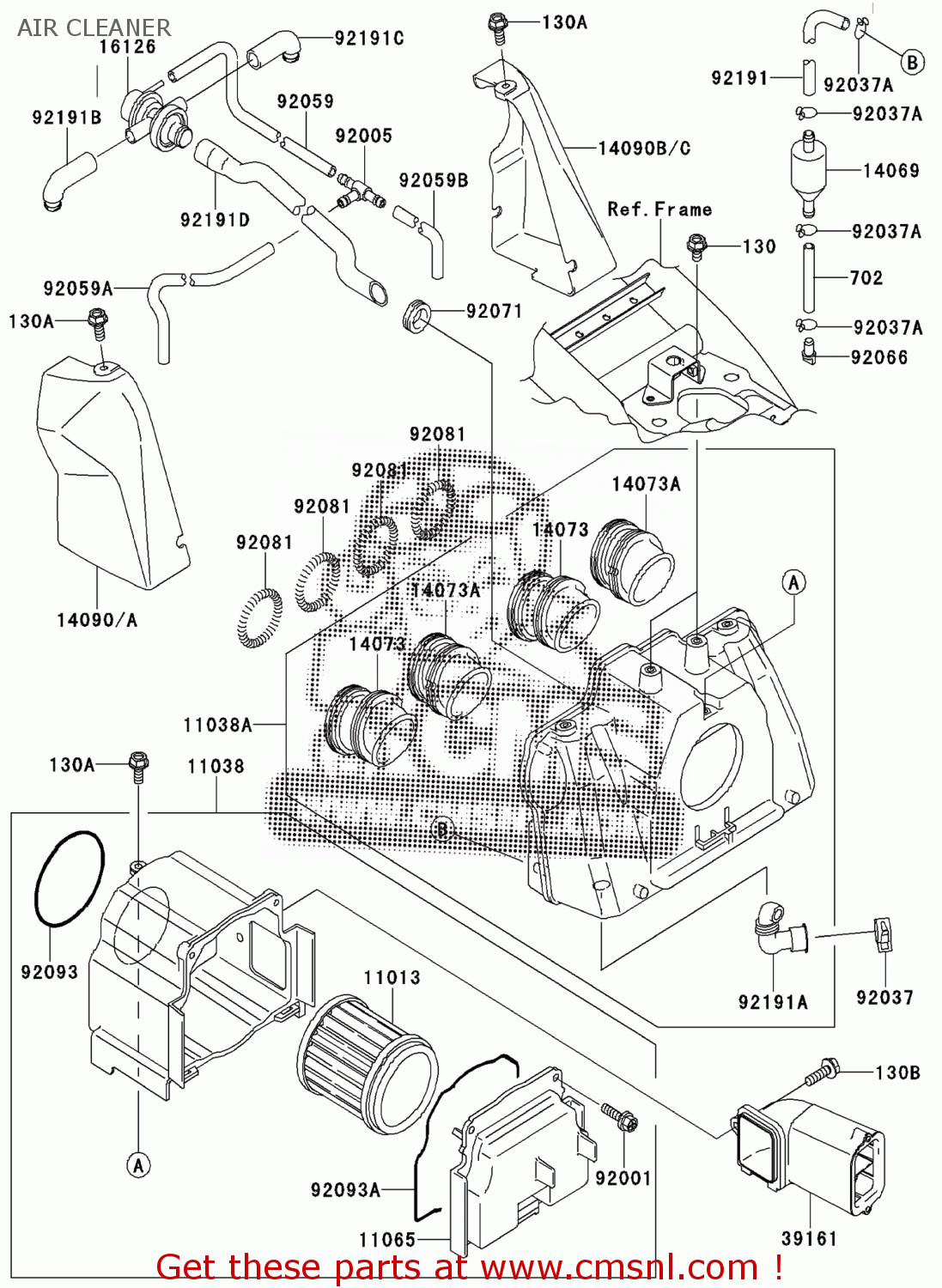 110380006: Case-assy-air Filter Kawasaki - buy the 11038-0006 at CMSNL