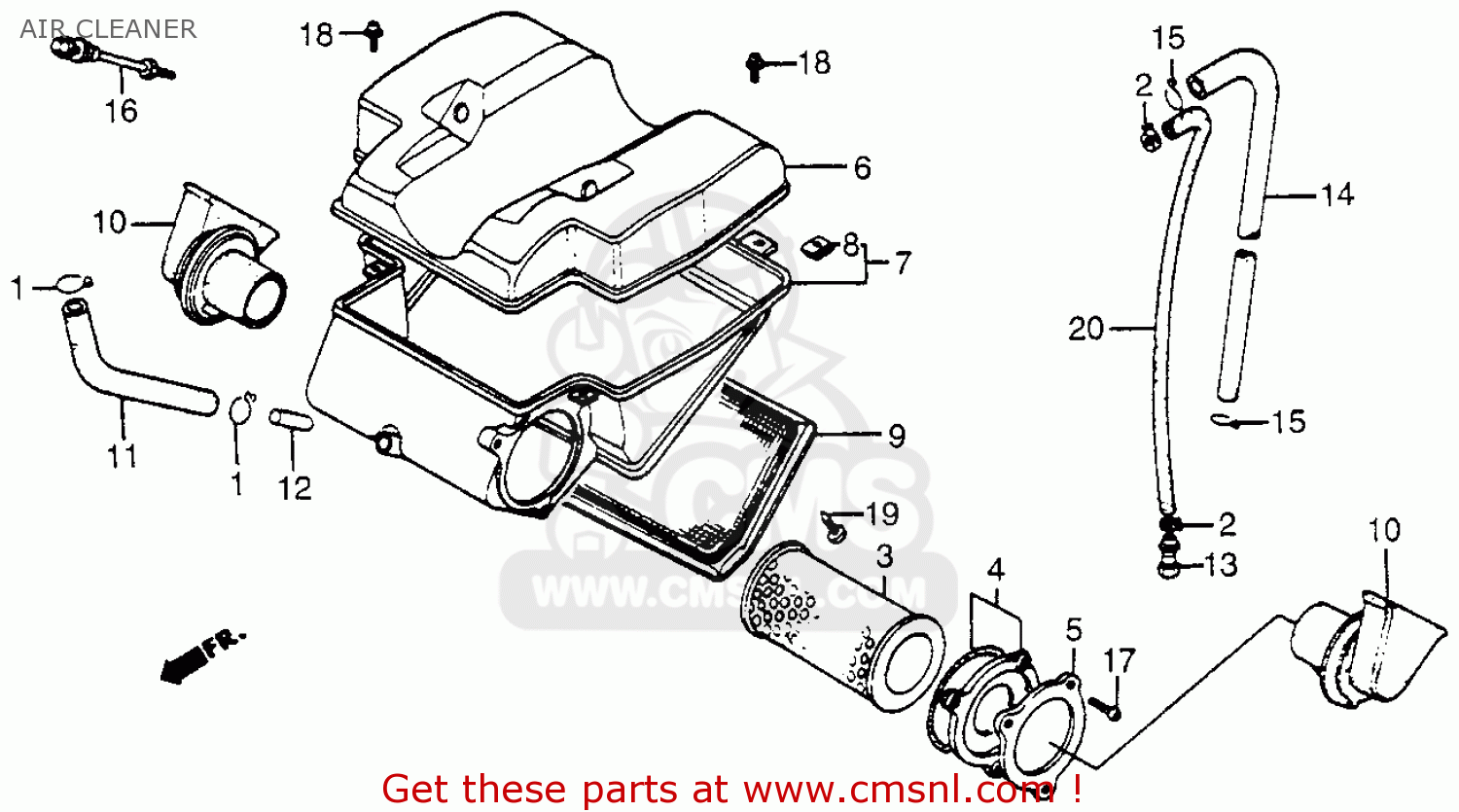 17211MJ8000: Cap,air/c.element Honda - buy the 17211-MJ8-000 at CMSNL