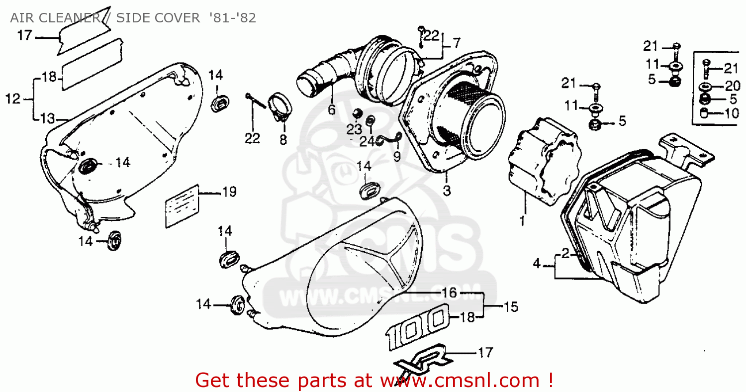 83600KA9000ZA: Cover, L. Side *r23* Honda - buy the 83600-KA9-000ZA at ...