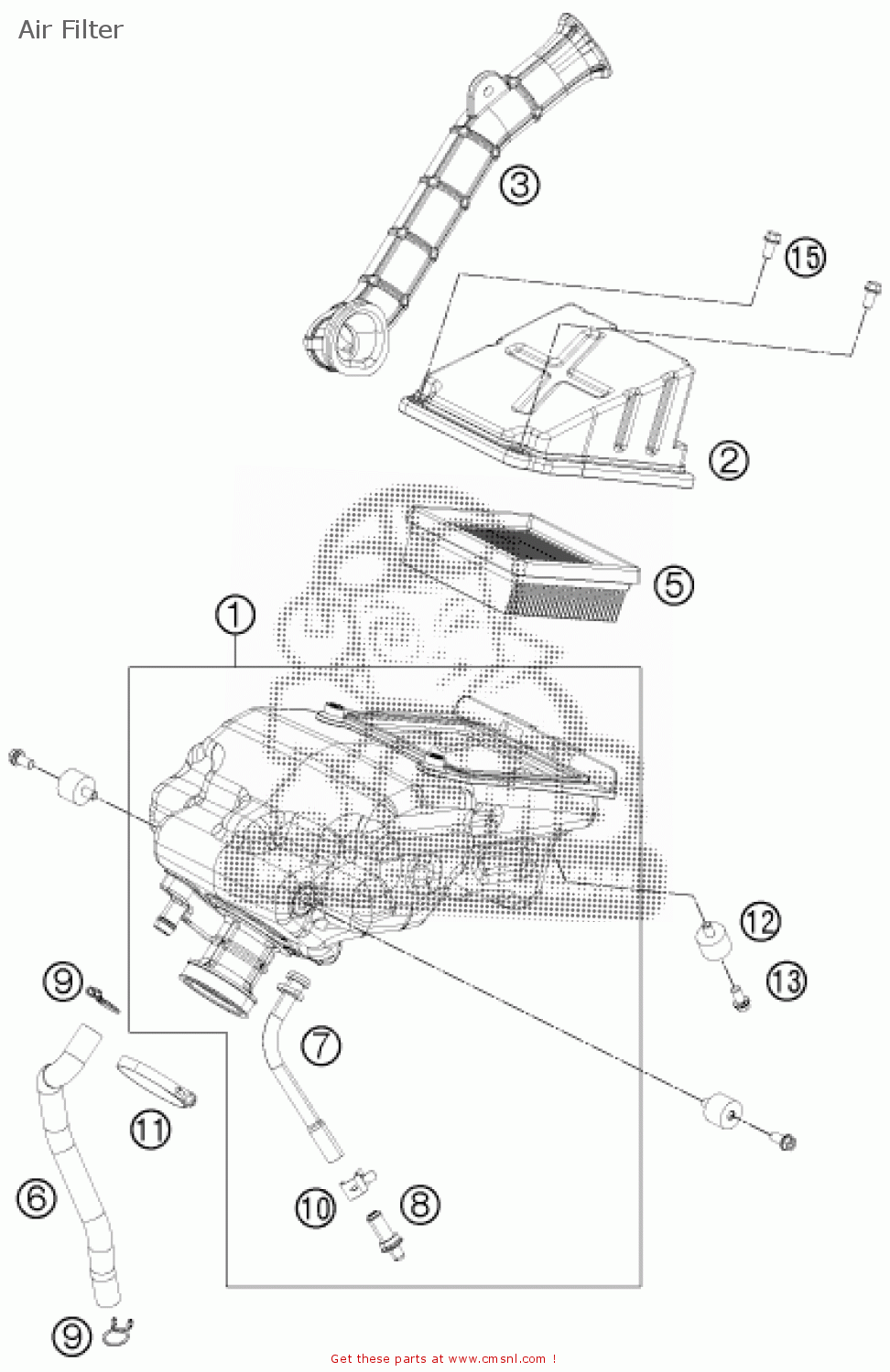 90106040000: Air Intake Ktm - buy the 90106040000 at CMSNL