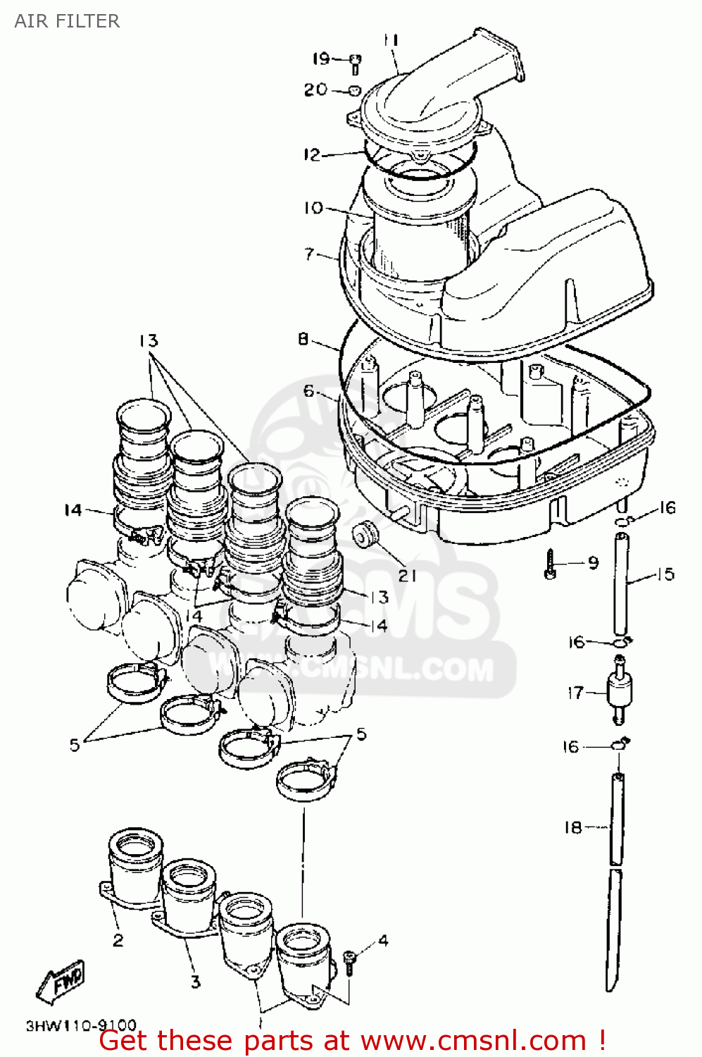CASE, AIR CLEANER 2 for FZR600 1993 3RG5 SWEDEN 233HE-300E1 - order at ...