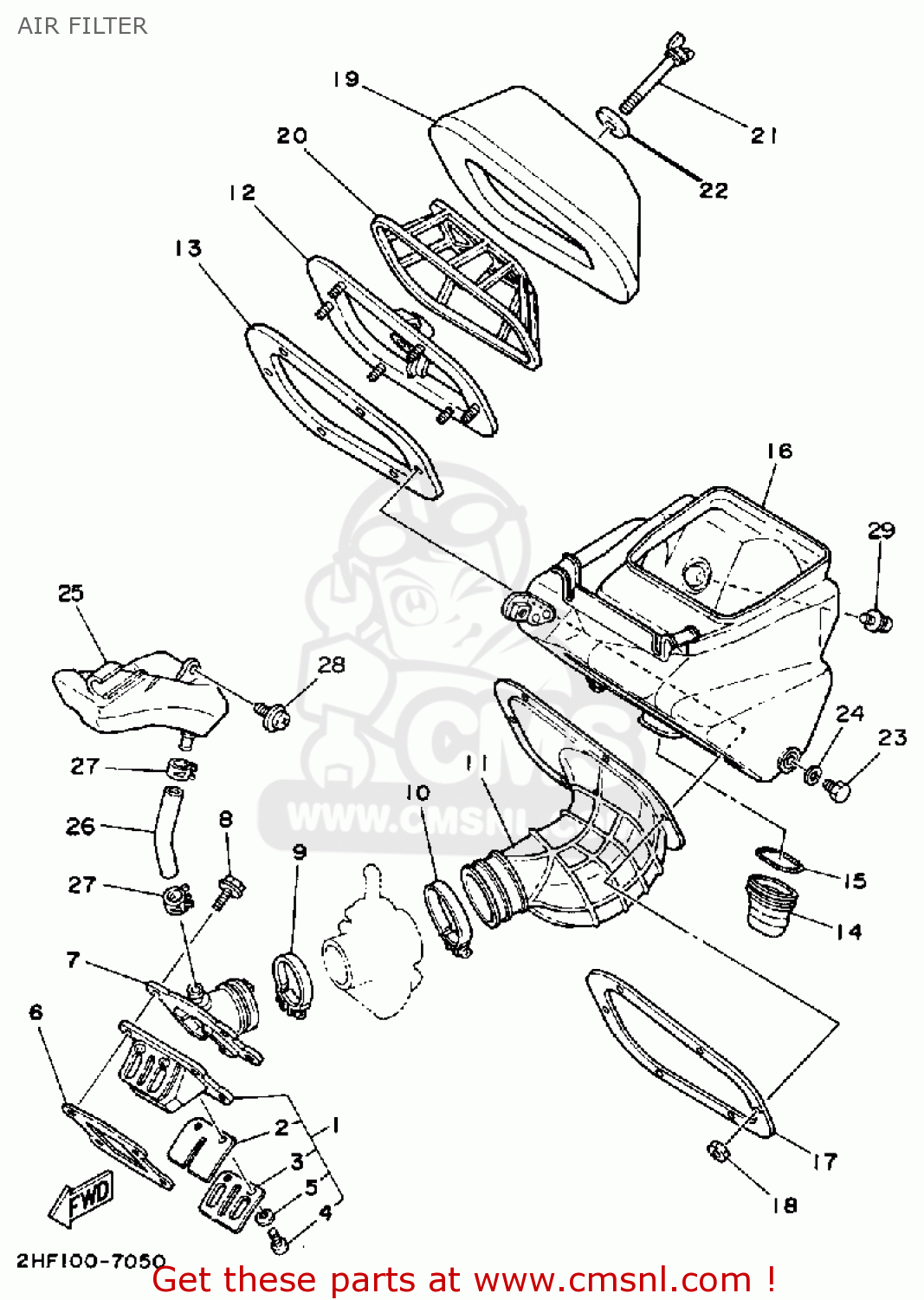 2HFW144100: Air Cleaner Case Comp. Yamaha - buy the 2HF-W1441-00 at CMSNL