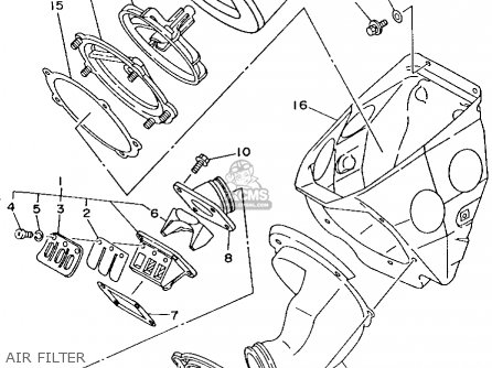 CASE, AIR CLEANER 1 for YZ250-1 1993 (P) USA - order at CMSNL