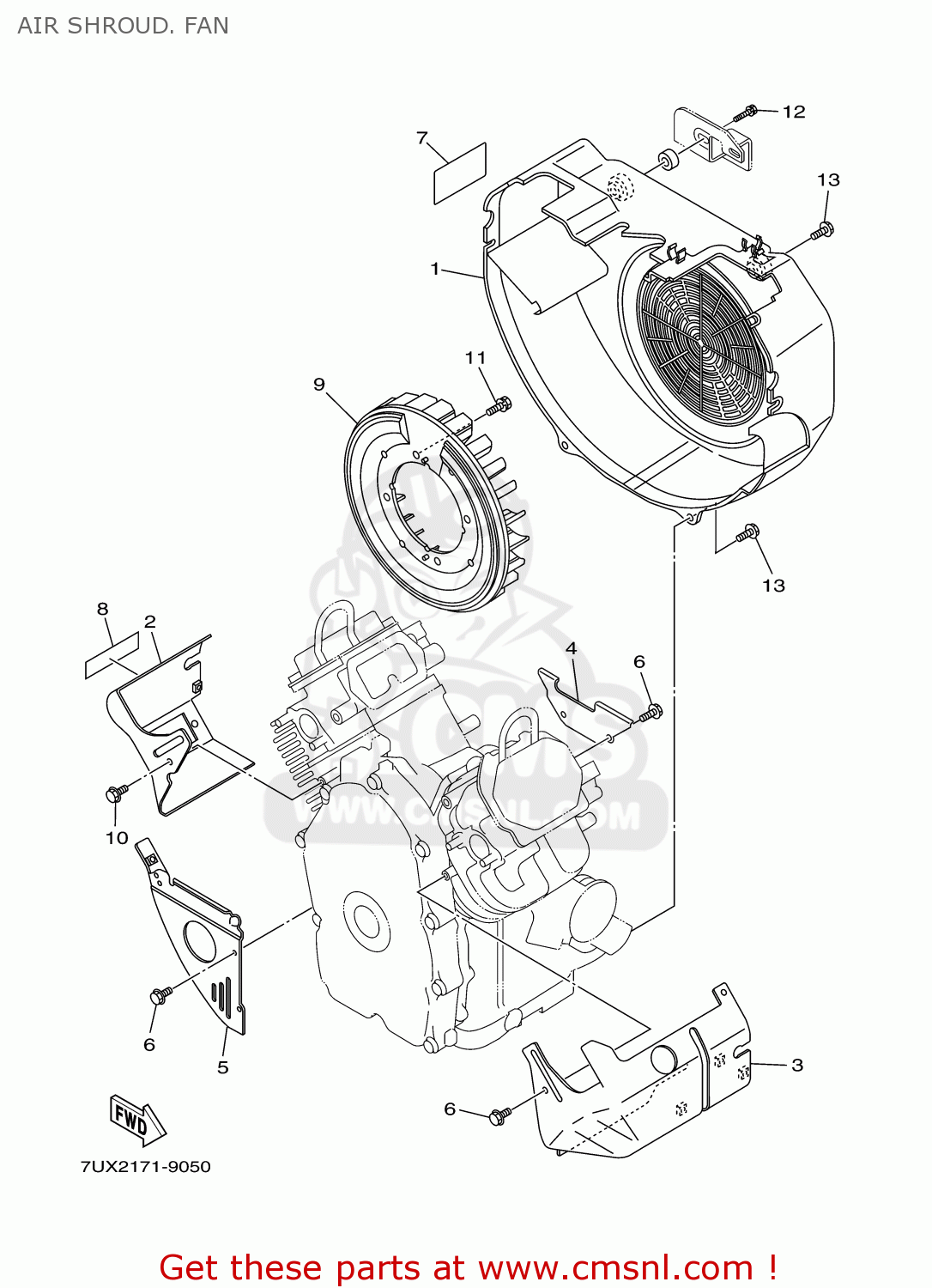 YA26352911A2: Cylinder Baffle 4 Unit Yamaha - buy the YA2-63529-11-A2 ...