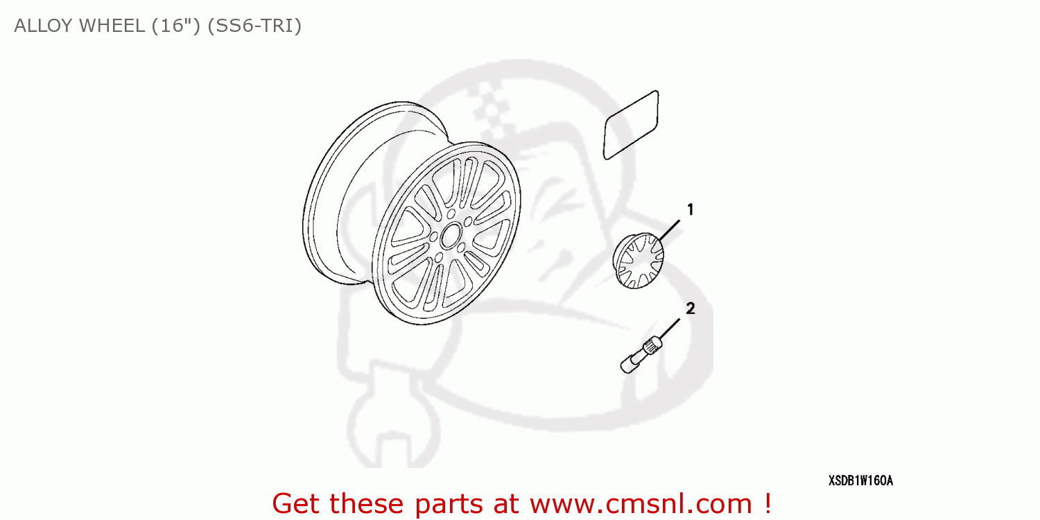 08W16SDB100A: Wheel, Alloy (16") Honda - buy the 08W16-SDB-100A at CMSNL