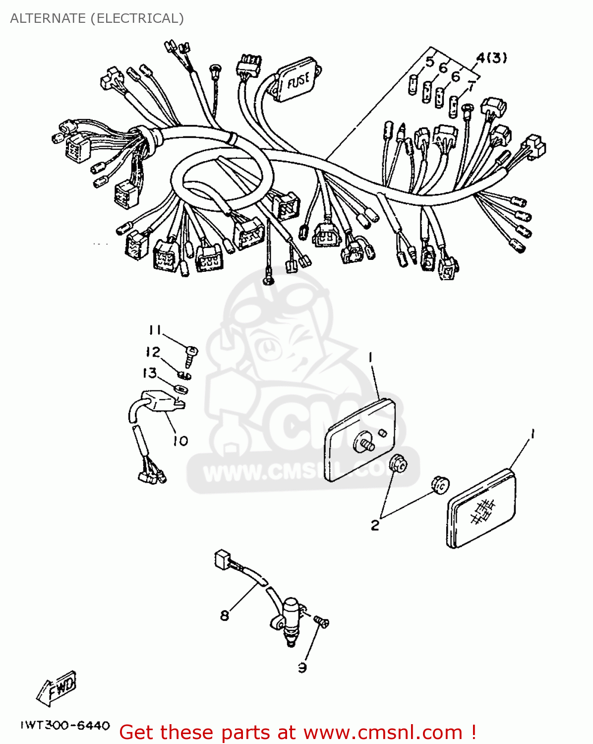 1WT8259010: Wire Harness Assy Yamaha - buy the 1WT-82590-10 at CMSNL