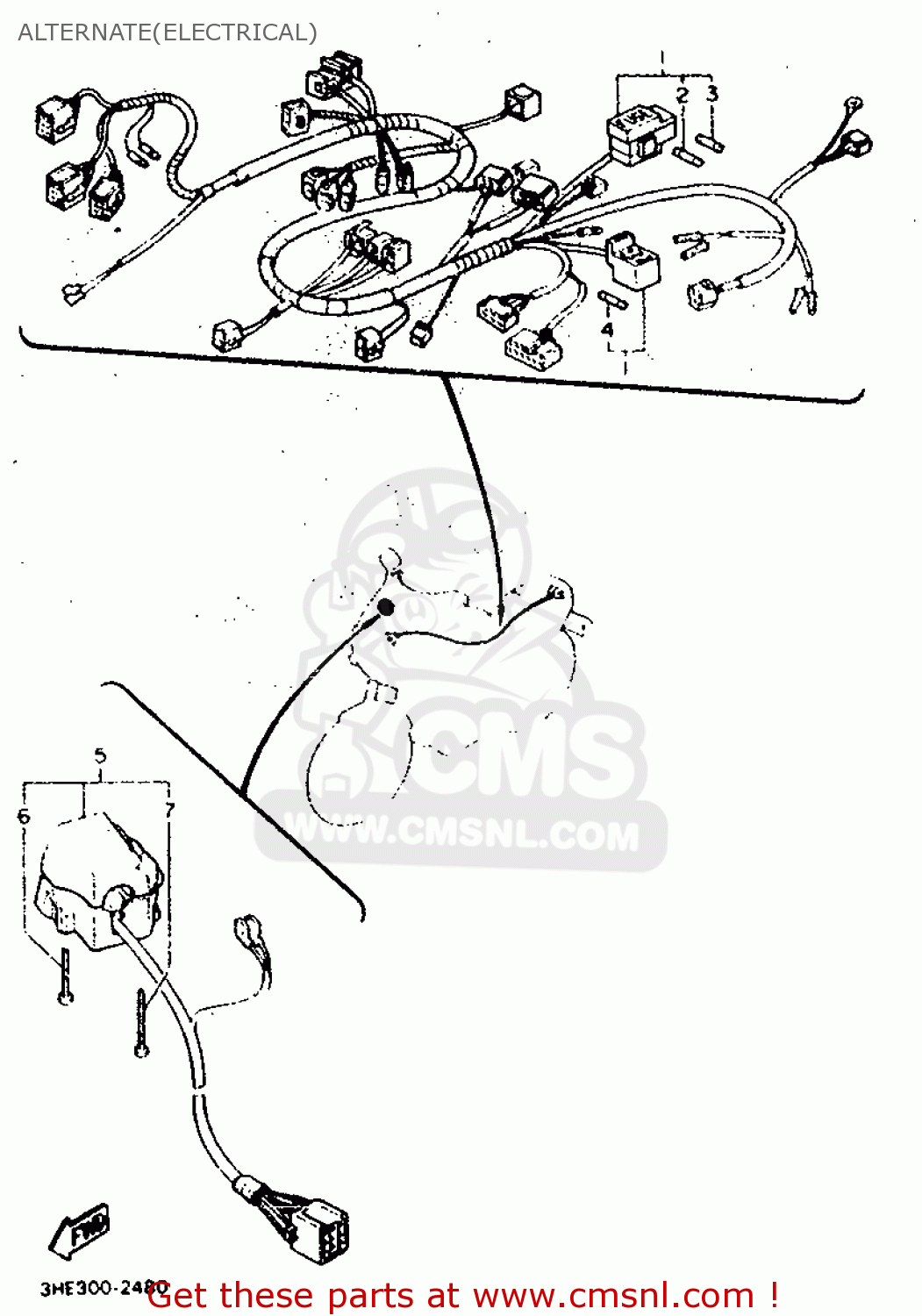 3HG8259000: Wire Harness Assy Yamaha - buy the 3HG-82590-00-00 at CMSNL