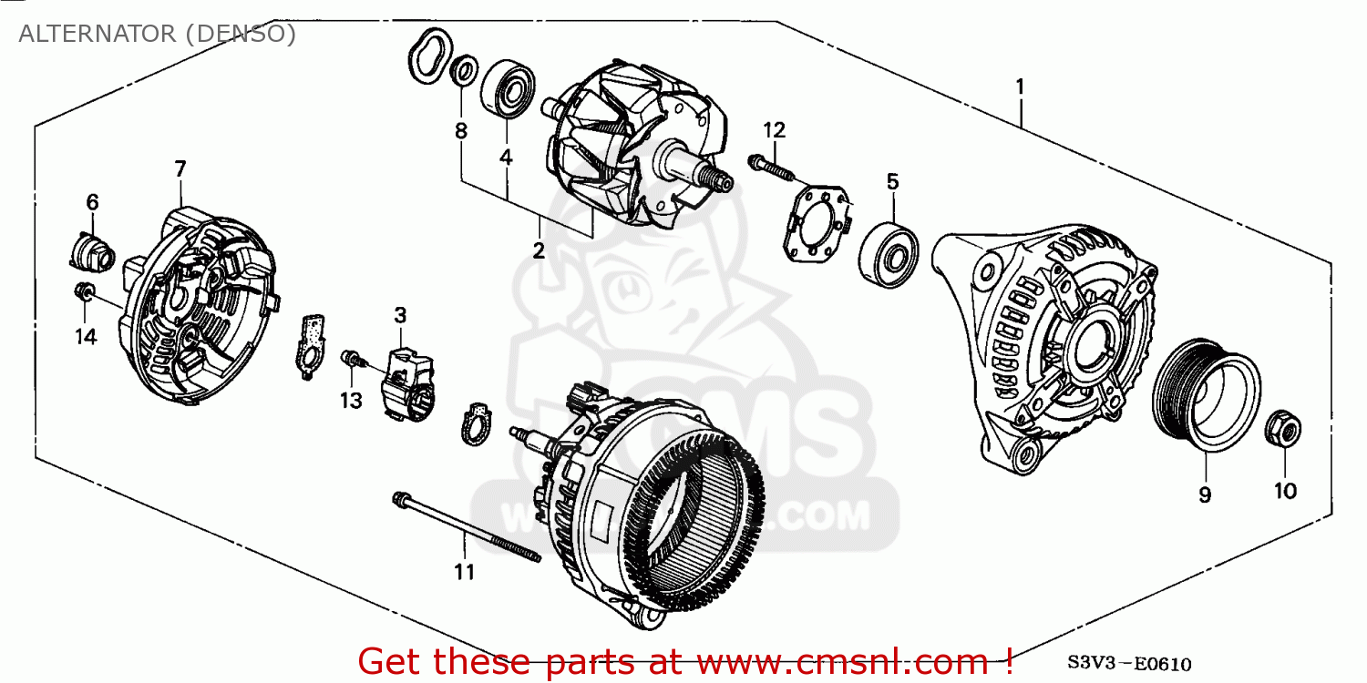 31100PGKA02: Ac Generator Assy Honda - buy the 31100-PGK-A02 at CMSNL