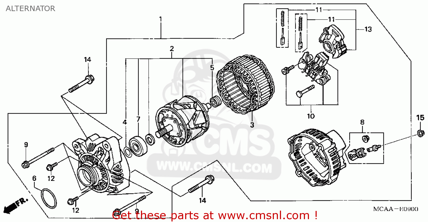 31100MCAA61: Ac Generator Assy Honda - buy the 31100-MCA-A61 at CMSNL
