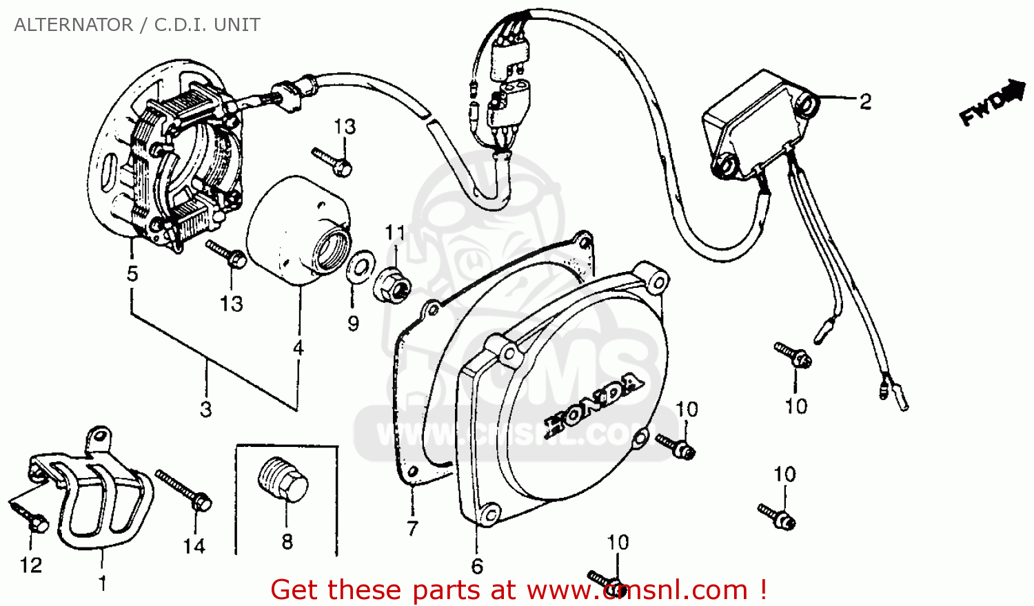 31100KA4701: Ac.gen.assy,(cd1) Honda - buy the 31100-KA4-701 at CMSNL