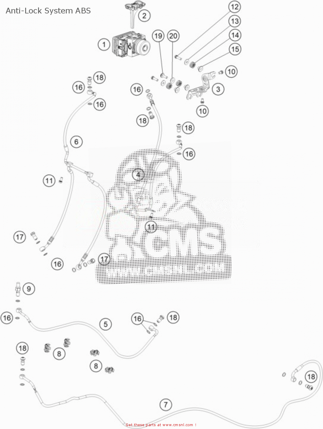 61742050000: Brake Line Locking Mechanism Ktm - buy the 61742050000 at ...