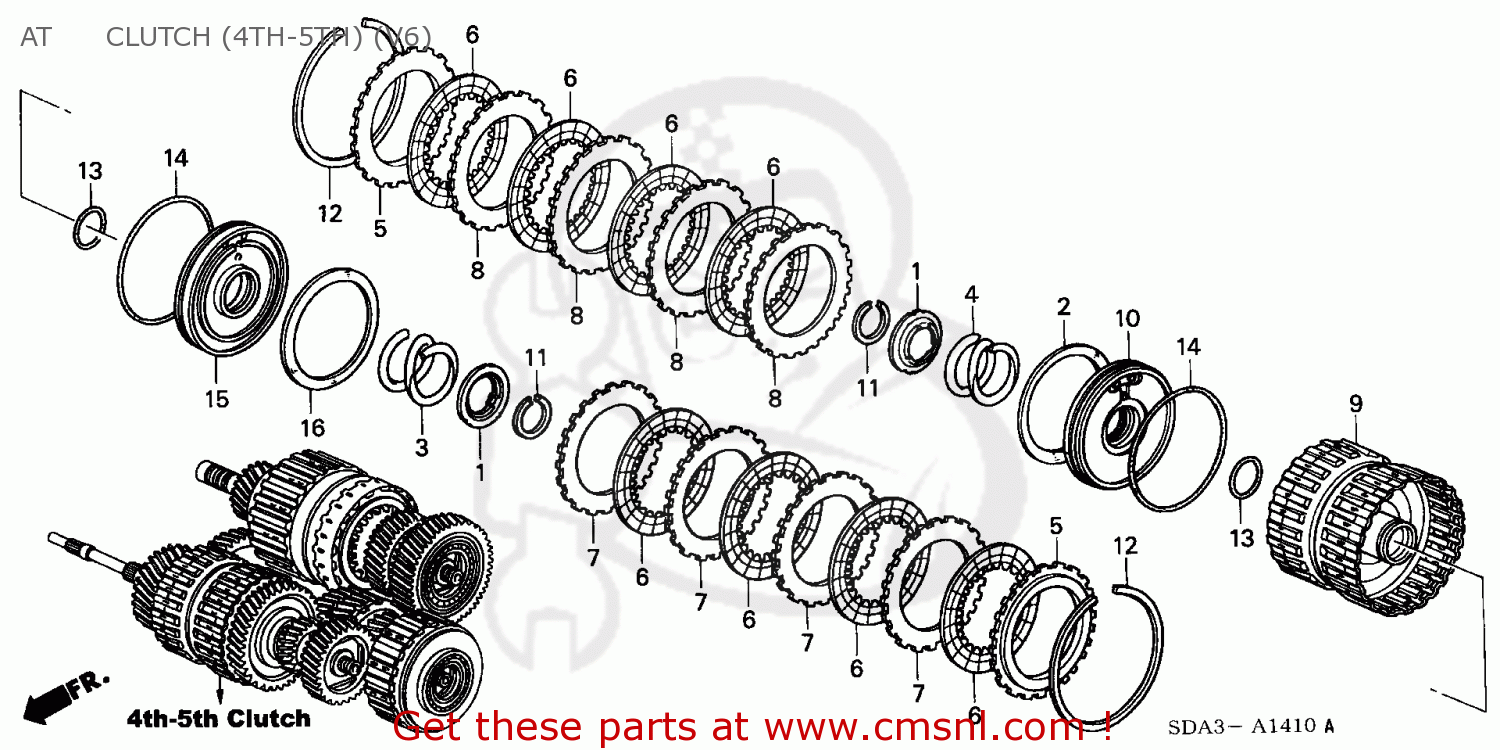22680RAY003: Piston Comp,4-5 C Honda - buy the 22680-RAY-003 at CMSNL