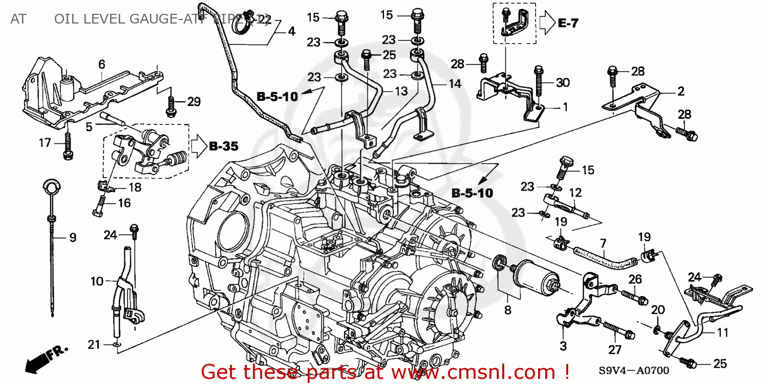 25613P7W000: Pipe Comp,atf Gau Honda - buy the 25613-P7W-000 at CMSNL