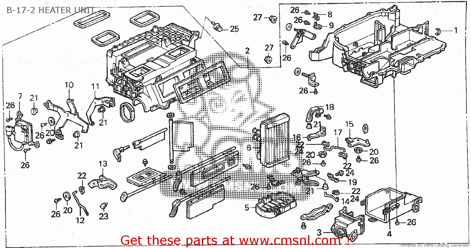 79100SF1073: Heater Unit Assy. Honda - buy the 79100-SF1-073 at CMSNL