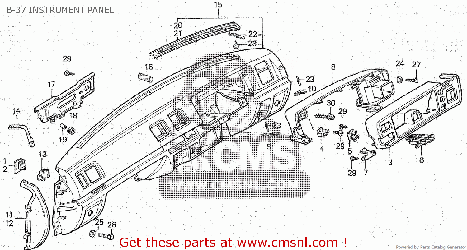 66820692010ZA: Panel Comp., Instrument *nh-1l* Honda - buy the 66820 ...