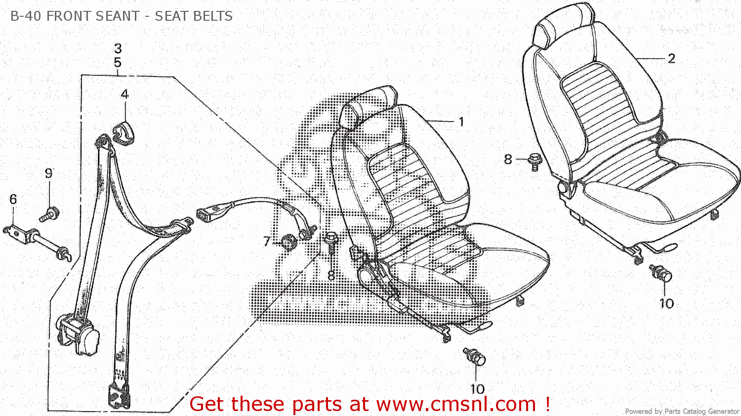 77400692841ZC: Seat Assy., L. Fr. *y-11l* Honda - buy the 77400-692 ...