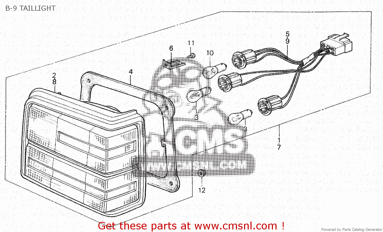 33500SA0735: Tail Light Assy R Honda - buy the 33500-SA0-735 at CMSNL