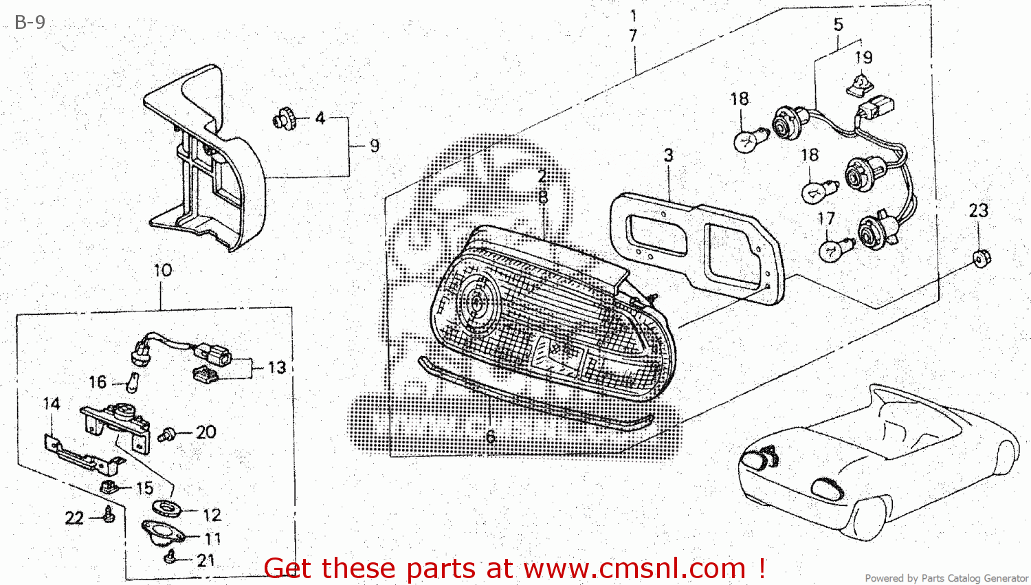 33500SS1003: Tail Light Assy,r Honda - buy the 33500-SS1-003 at CMSNL