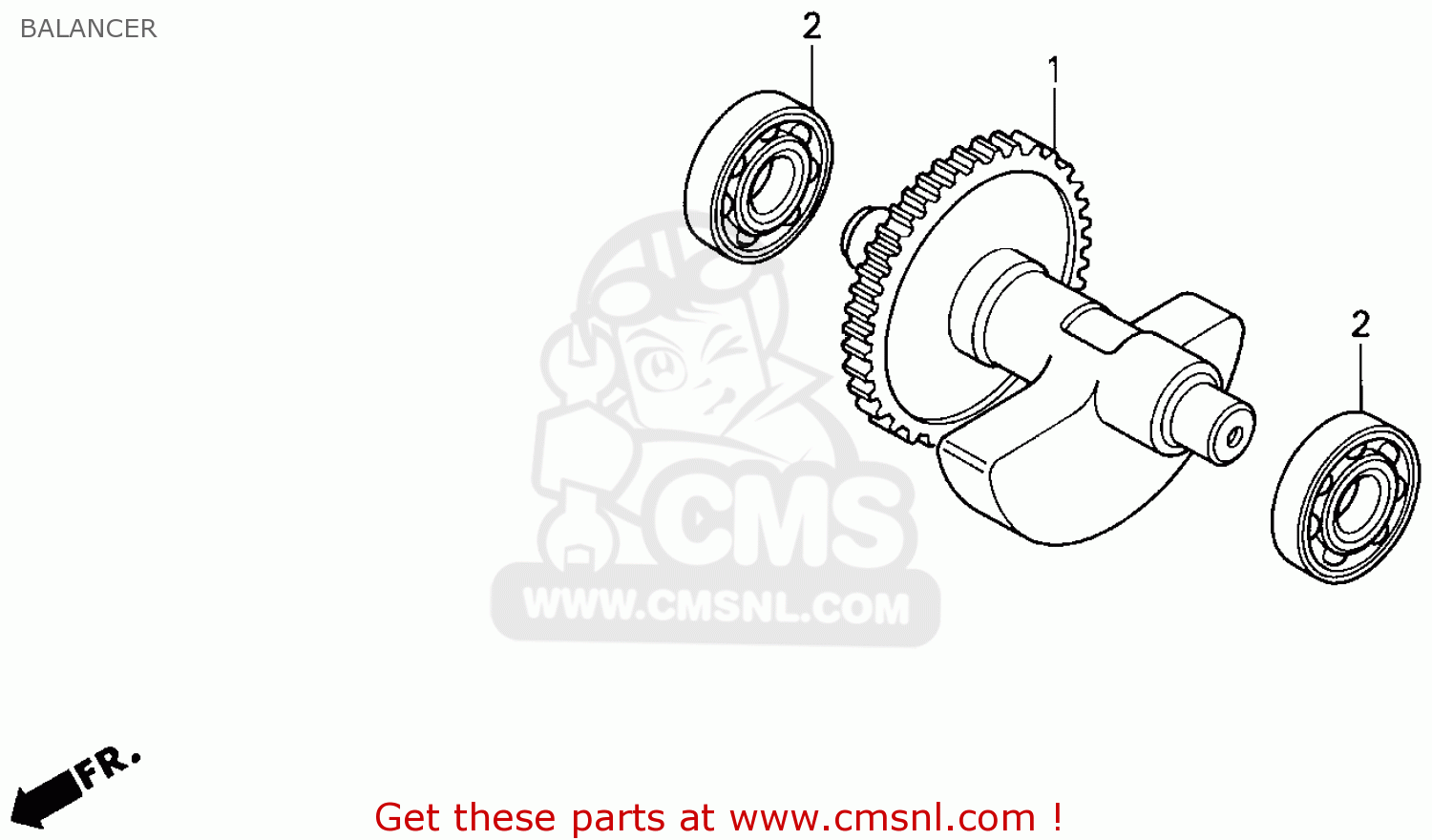 13420MN1680: Shaft Comp.,balan Honda - buy the 13420-MN1-680 at CMSNL