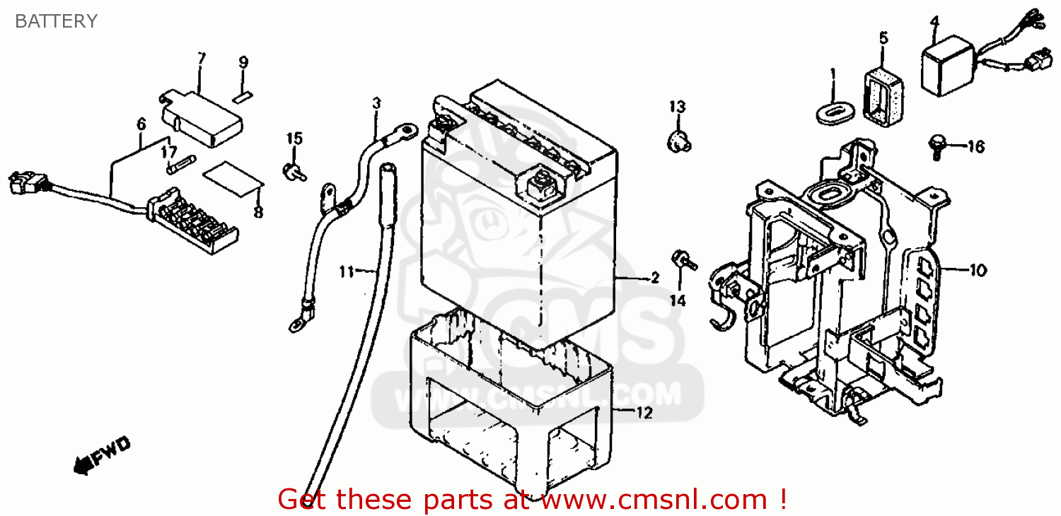 90122413950: Bolt,bat,terminal Honda - buy the 90122-413-950 at CMSNL