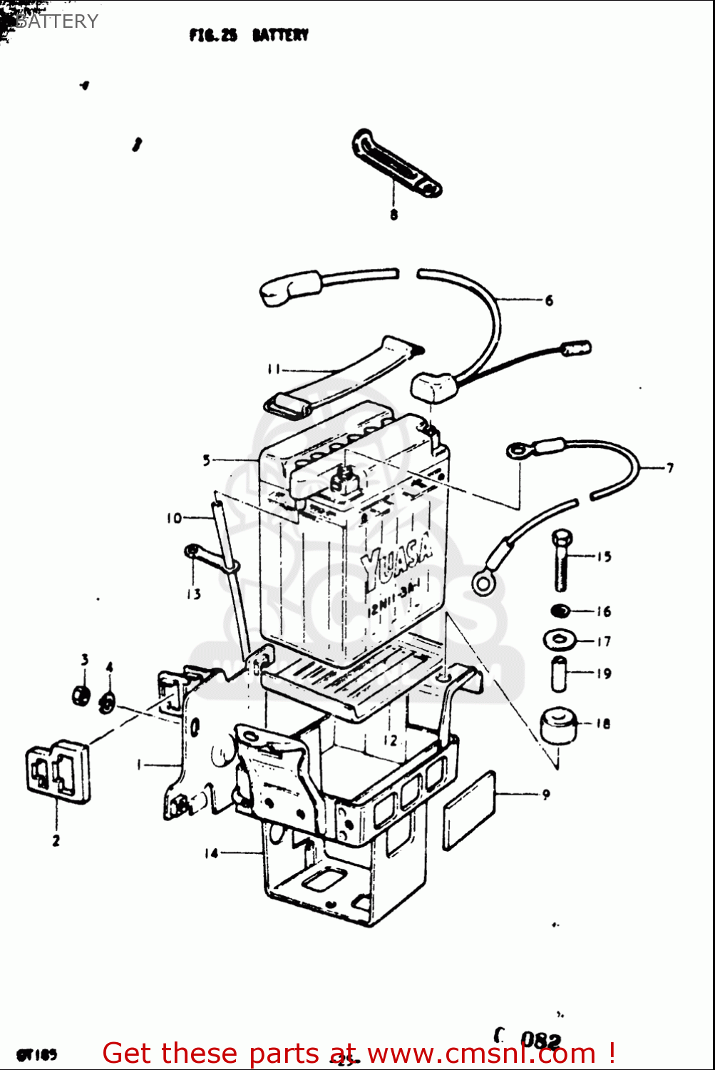 3361034010: Battery Assembly (12v) Suzuki - buy the 33610-34010 at CMSNL
