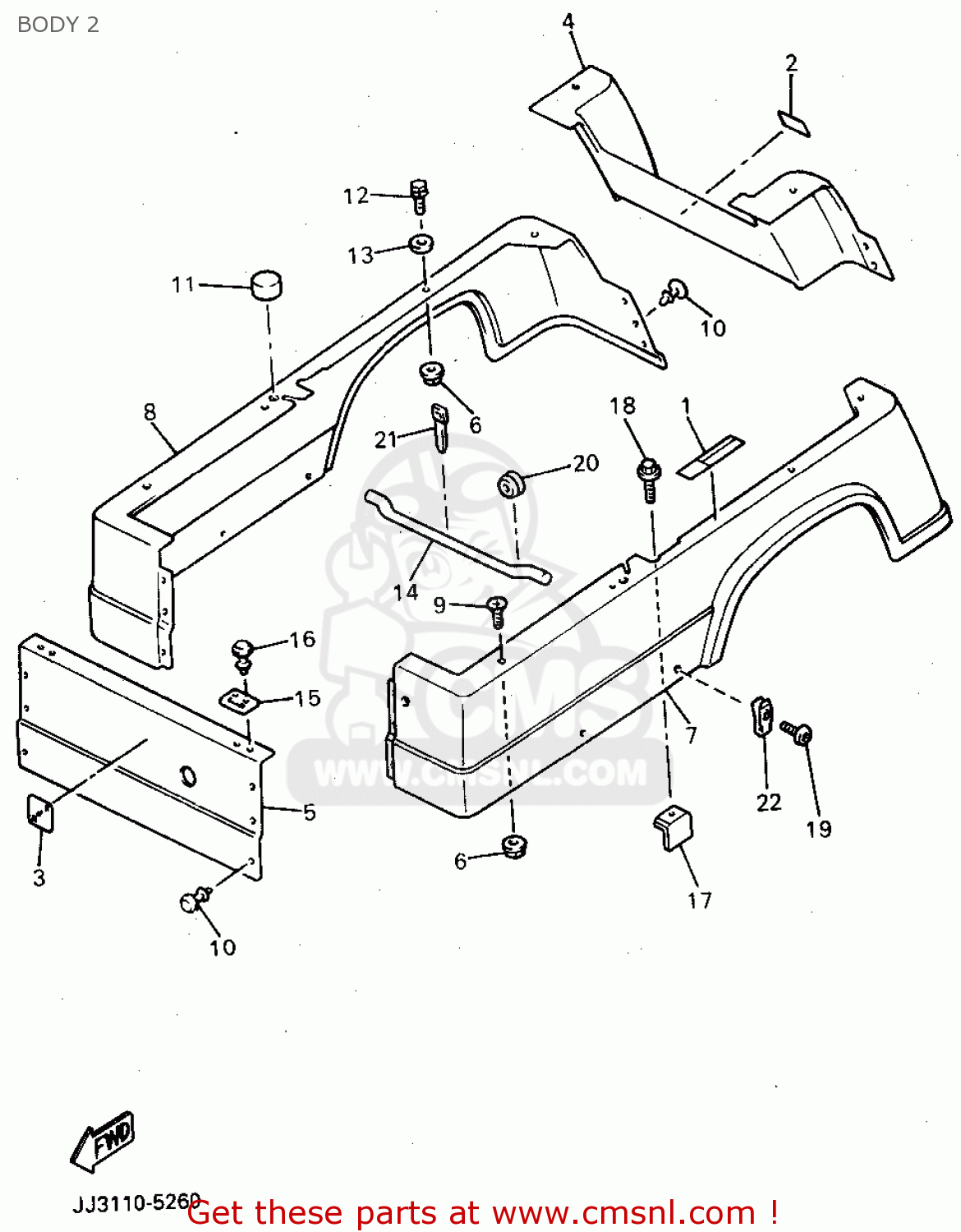 PANEL, REAR BODY for G11-AK 1994 - order at CMSNL