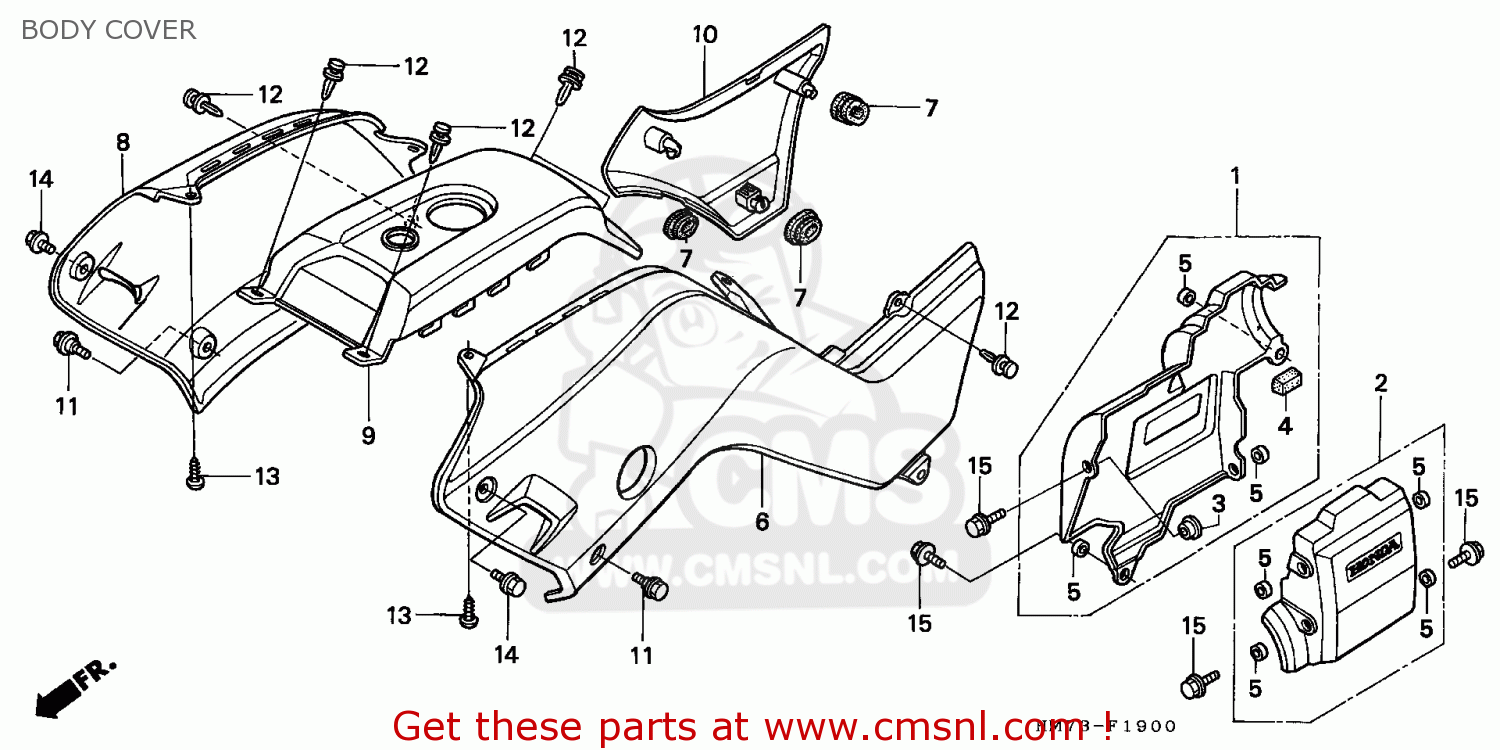 83500HM7610ZC: Cover L,tan*r109* Honda - buy the 83500-HM7-610ZC at CMSNL