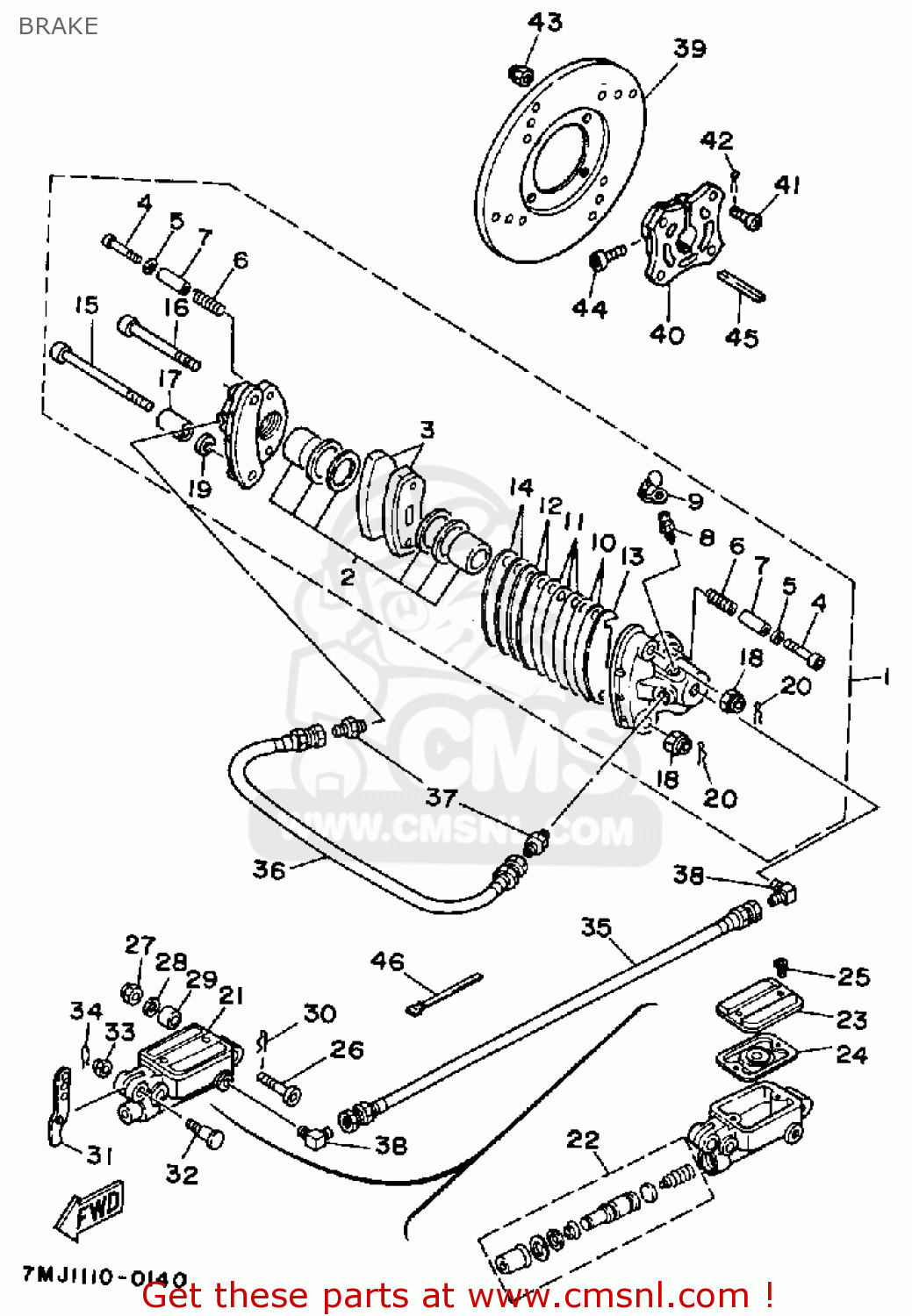 7YA2588500: Joint Yamaha - buy the 7YA-25885-00 at CMSNL