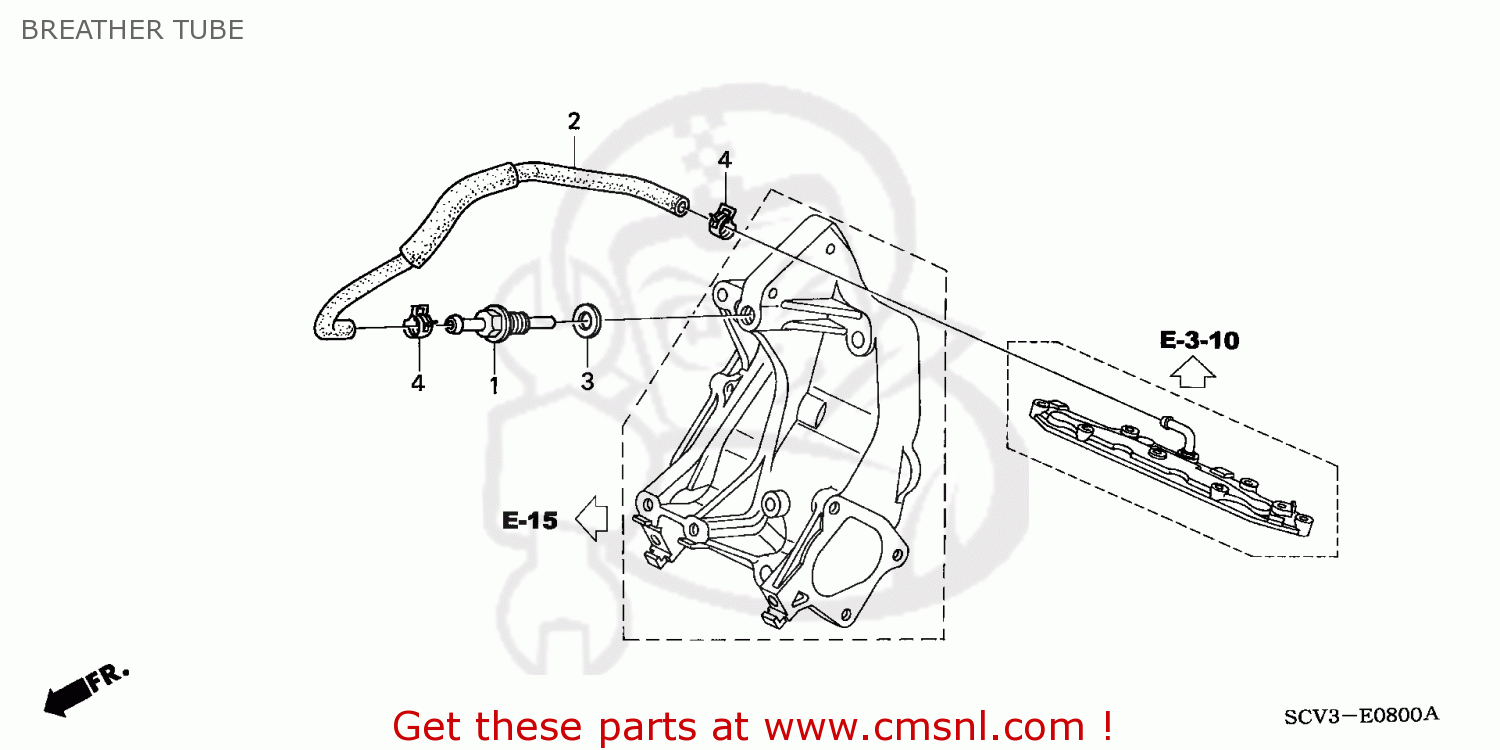 17131RAAA00: Tube Comp,pcv Honda - buy the 17131-RAA-A00 at CMSNL