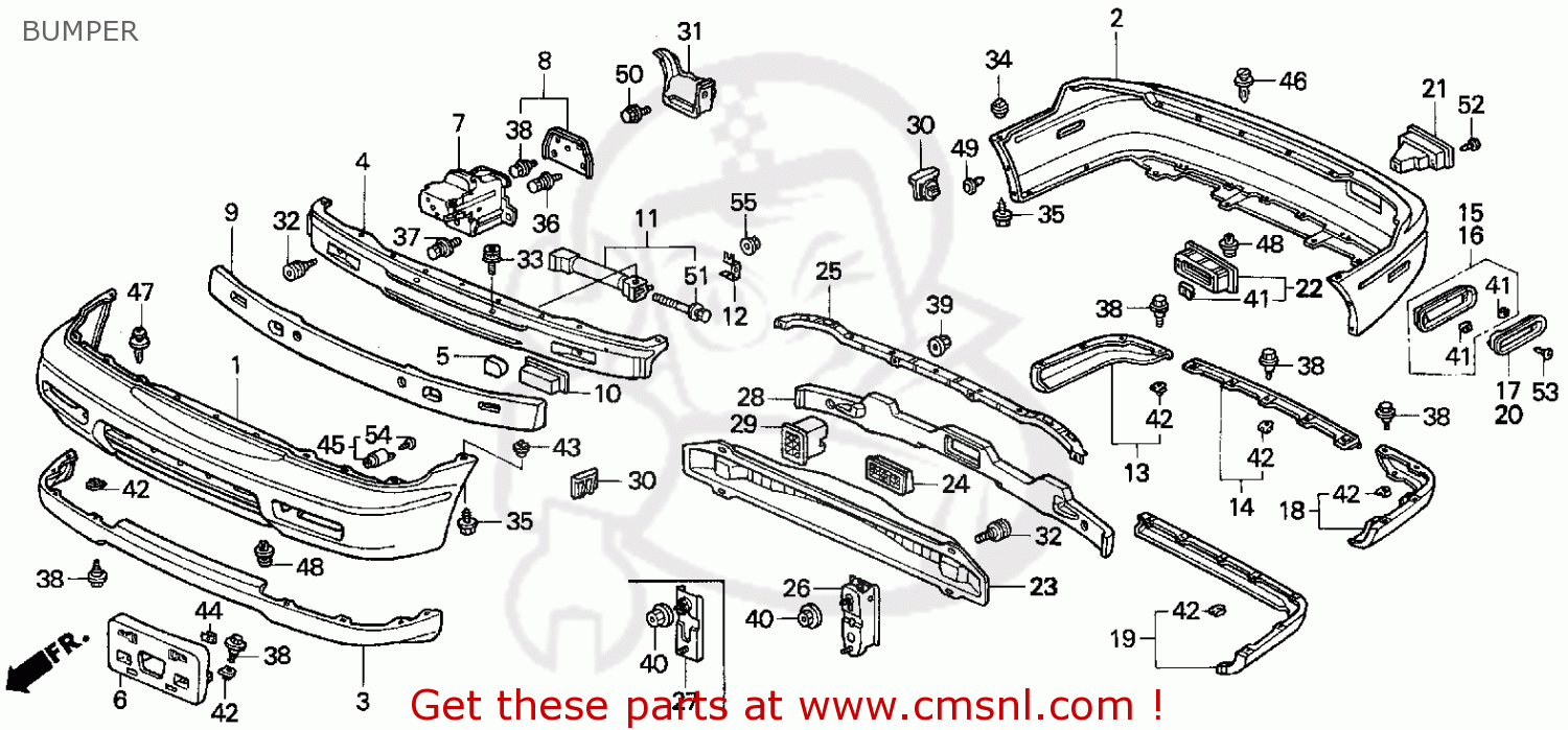 71530SV4A01: Beam,rr Bumper Honda - buy the 71530-SV4-A01 at CMSNL