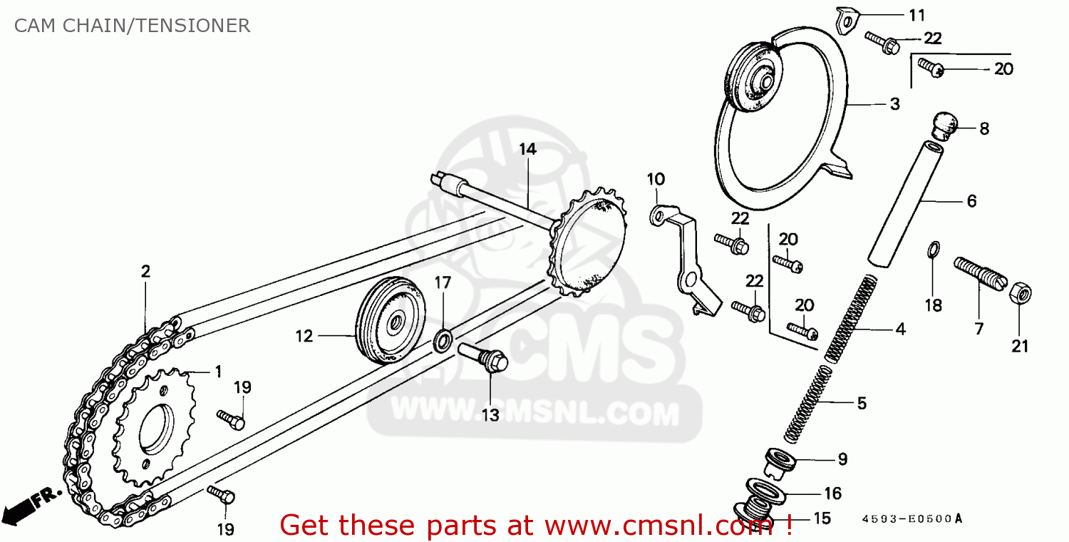 14615121960: Pin, Cam Chain Guide Roller (jdm) Honda - buy the 14615 ...