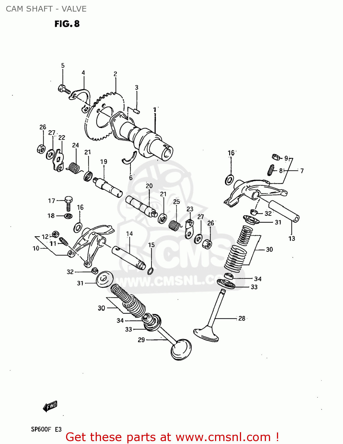 1286114A00: Shaft,valve Rocker Arm Suzuki - buy the 12861-14A00 at CMSNL