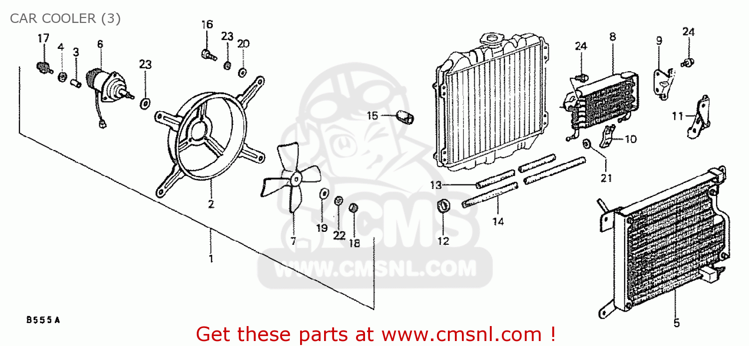 STAY, OIL COOLER for CIVIC 1200 EB2 1977 3D HMT HONDA MATIC (KB KC KW ...