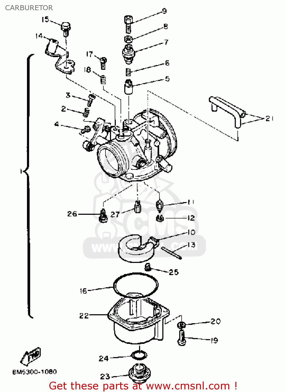 8A61451665: Jet, Main (#165) Yamaha - buy the 8A6-14516-65 at CMSNL