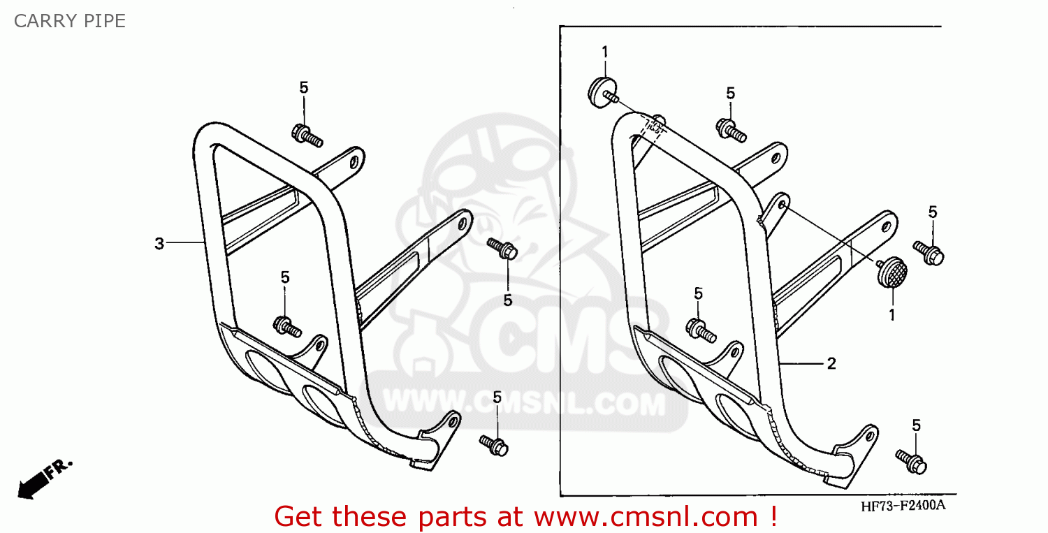 81150HF7C01ZA: Pipe,fr Carr*nh1* Honda - buy the 81150-HF7-C01ZA at CMSNL