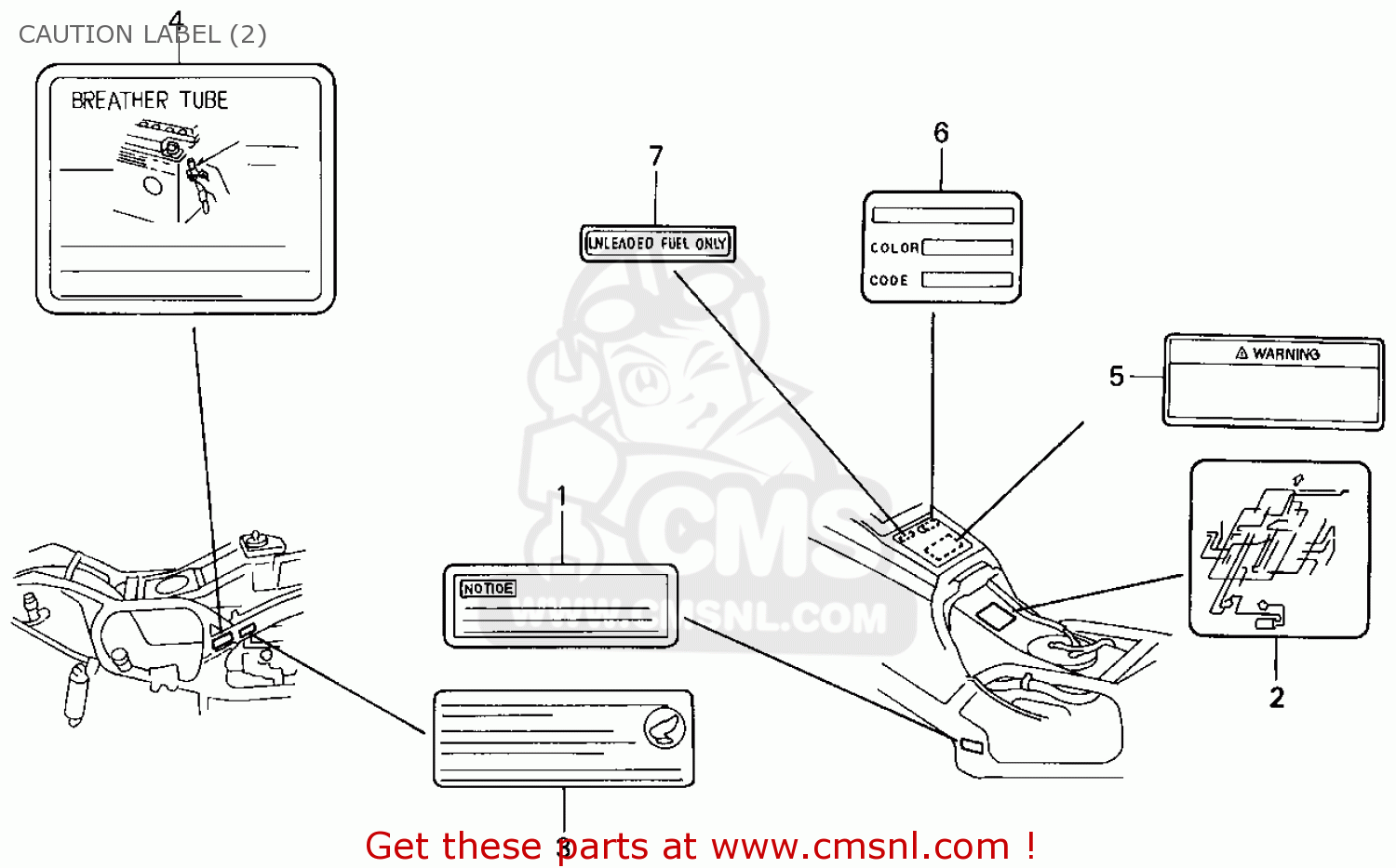 87565MAF870ZC: Label (type24) Honda - buy the 87565-MAF-870ZC at CMSNL