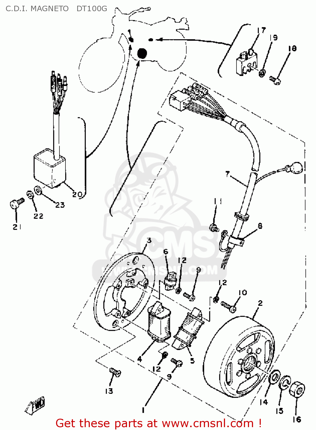 3A38550020: C.d.i. Magneto Assy Yamaha - buy the 3A3-85500-20-00 at CMSNL
