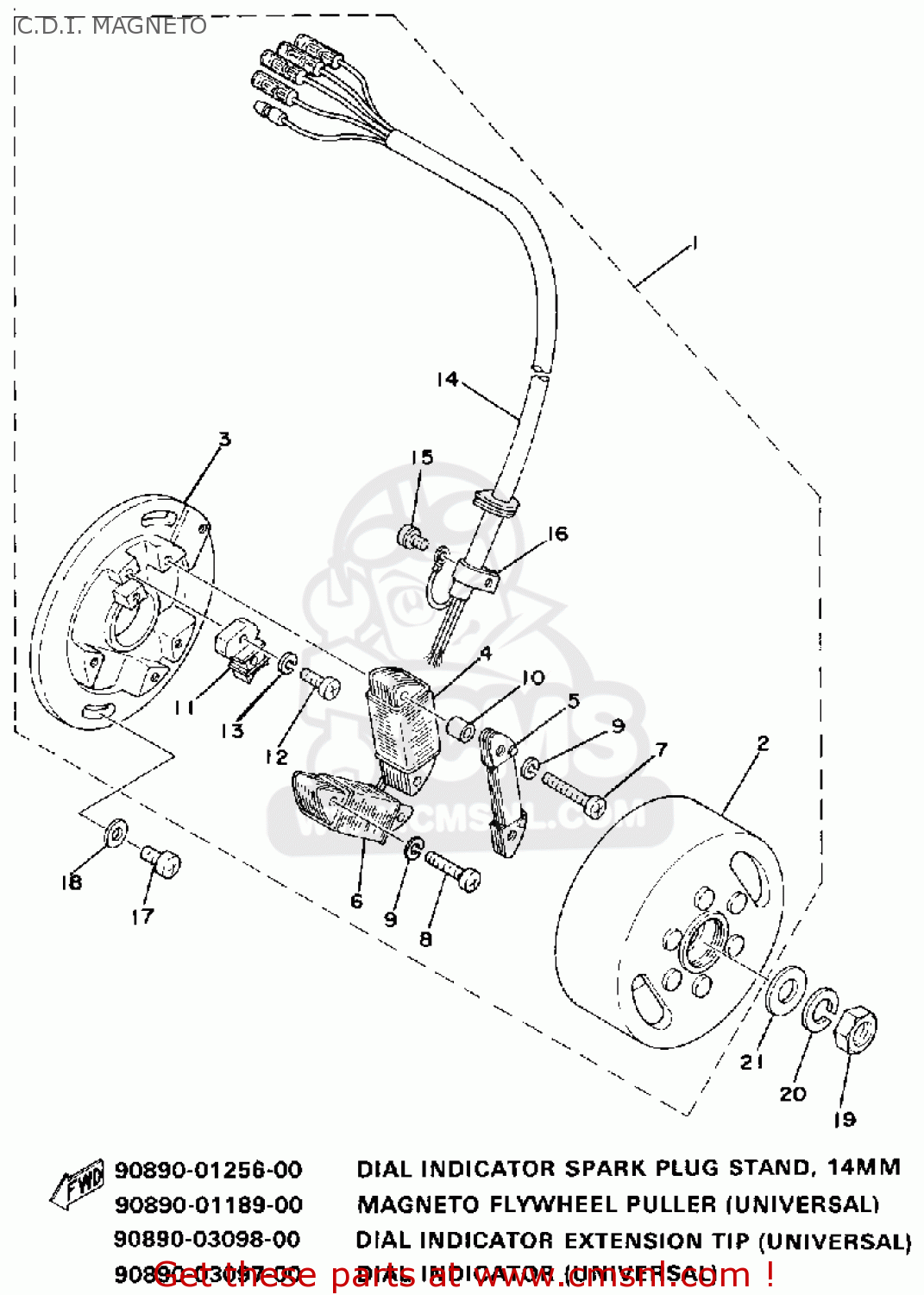 2W68550020: C.d.i. Magneto Assy Yamaha - buy the 2W6-85500-20 at CMSNL