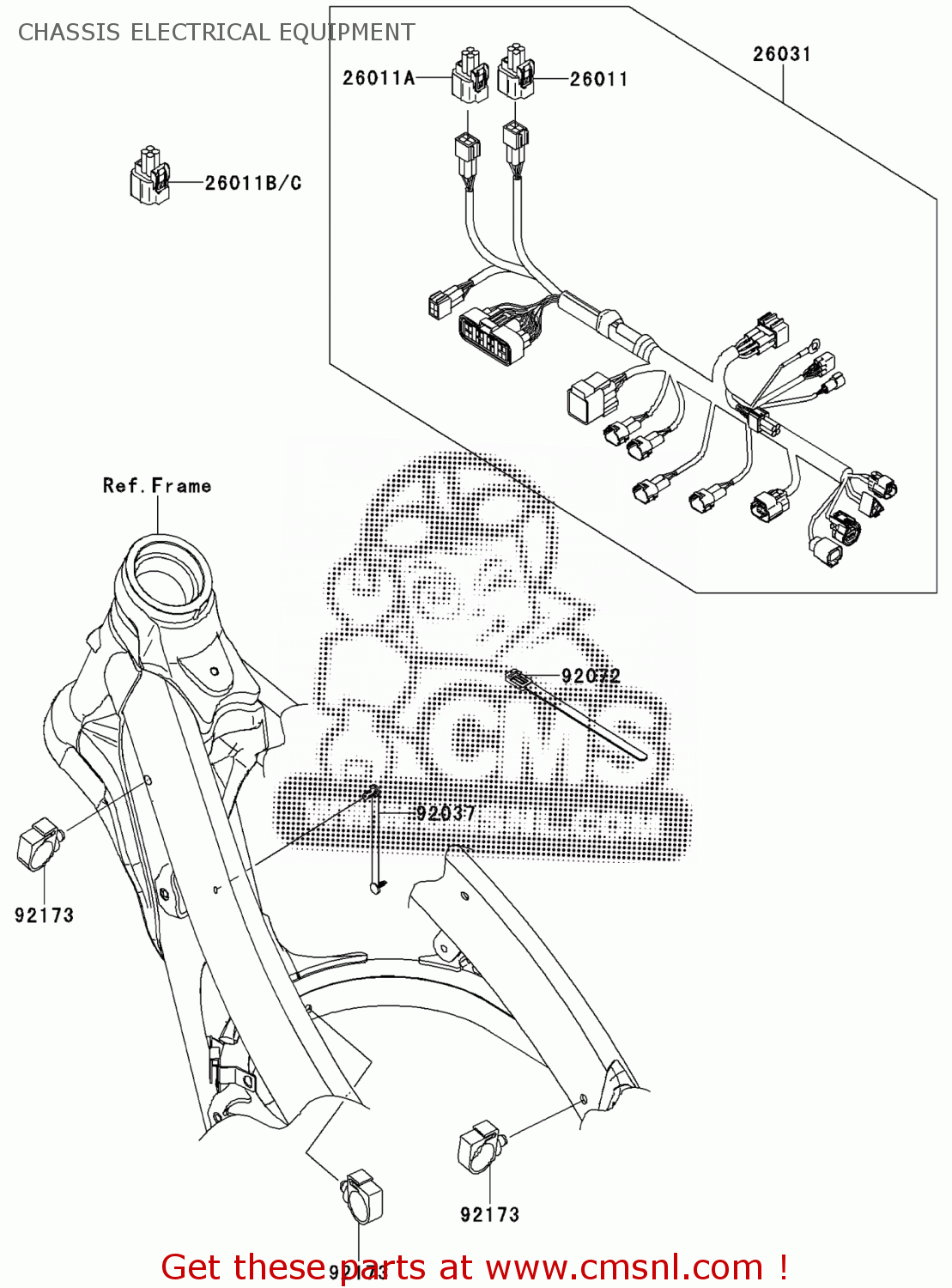 260311613: Harness,main Kawasaki - buy the 26031-1613 at CMSNL