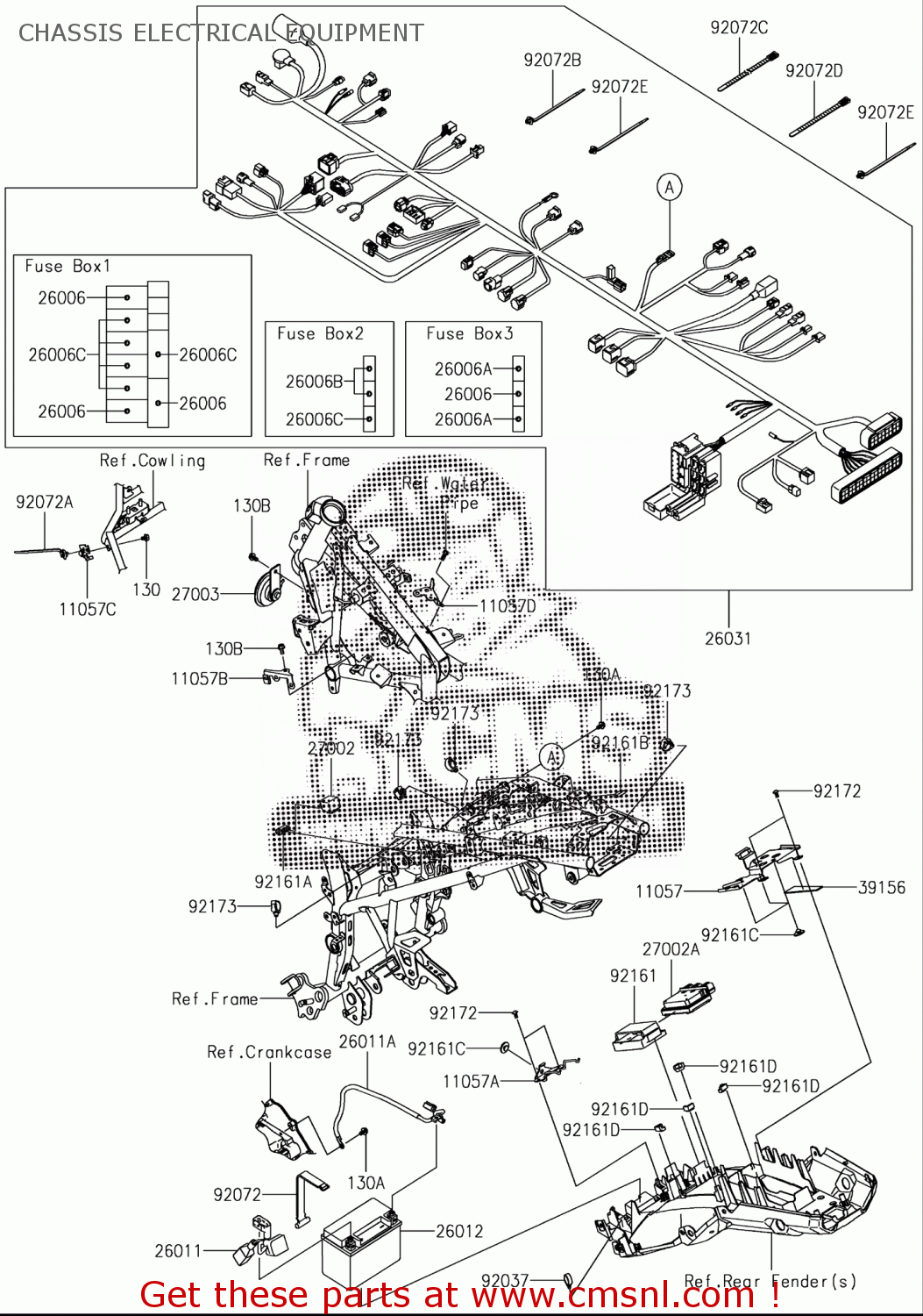 921611909: Damper,ecu Corner Kawasaki - buy the 92161-1909 at CMSNL