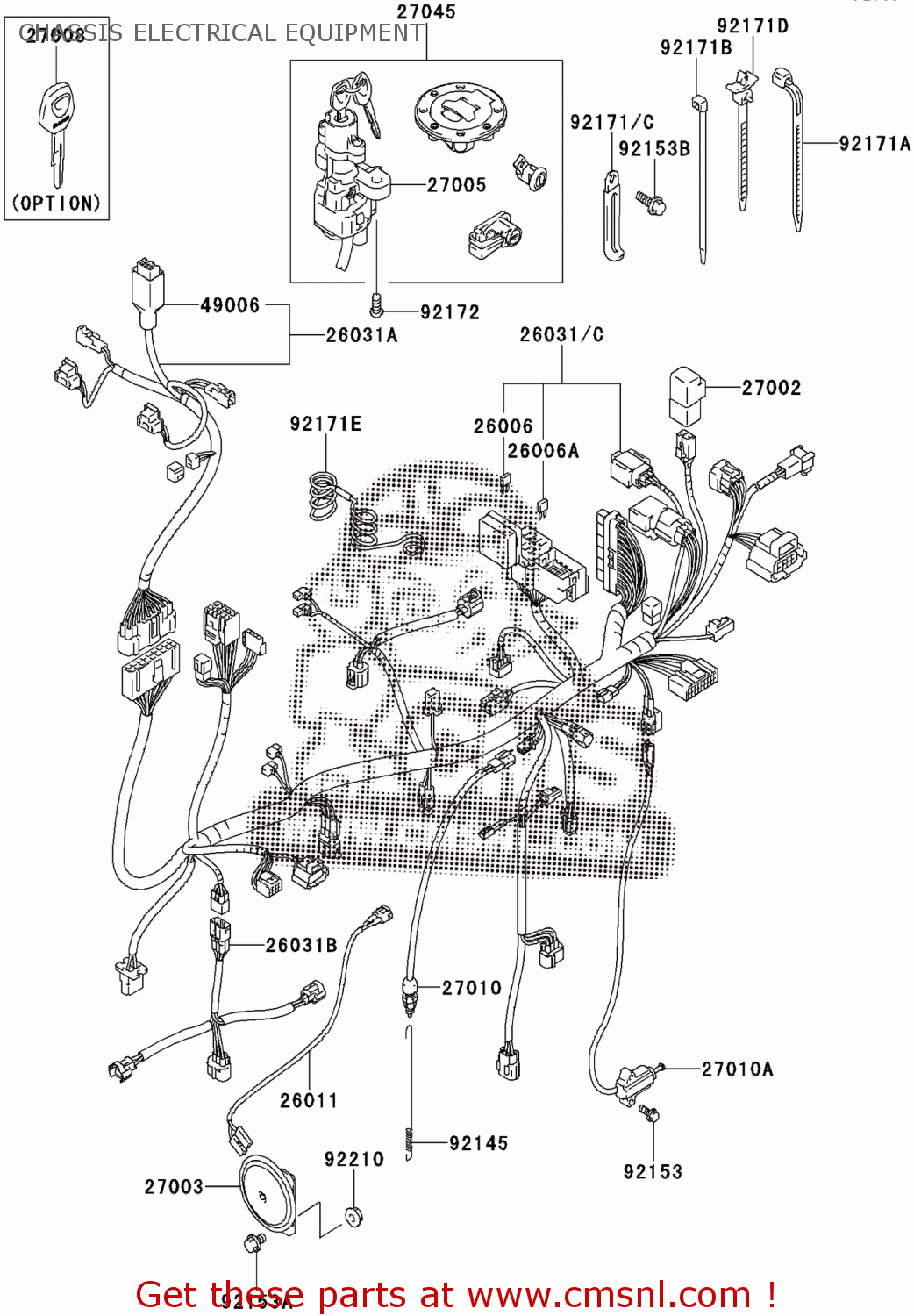 26031S012: Harness,injector Kawasaki - buy the 26031-S012 at CMSNL