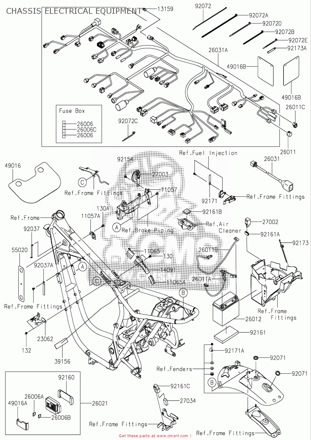 260312505: Harness,rr Kawasaki - buy the 26031-2505 at CMSNL