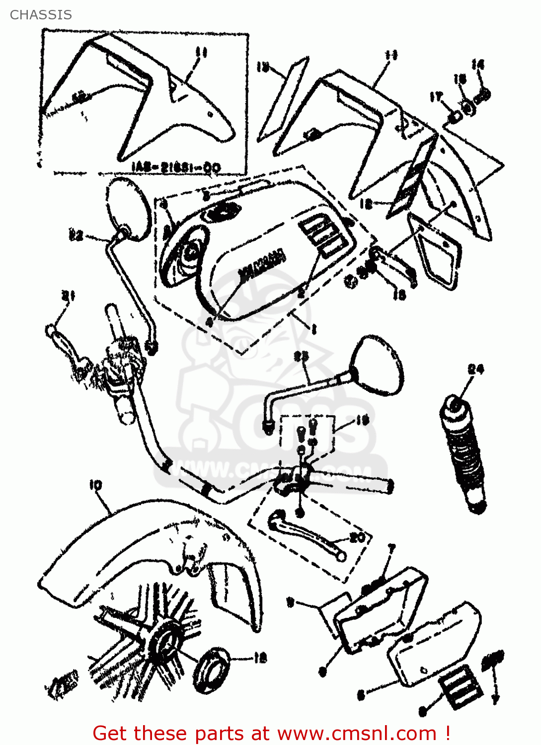 1H22424530: Graphic, Fuel Tank (r.h) Yamaha - buy the 1H2-24245-30 at CMSNL