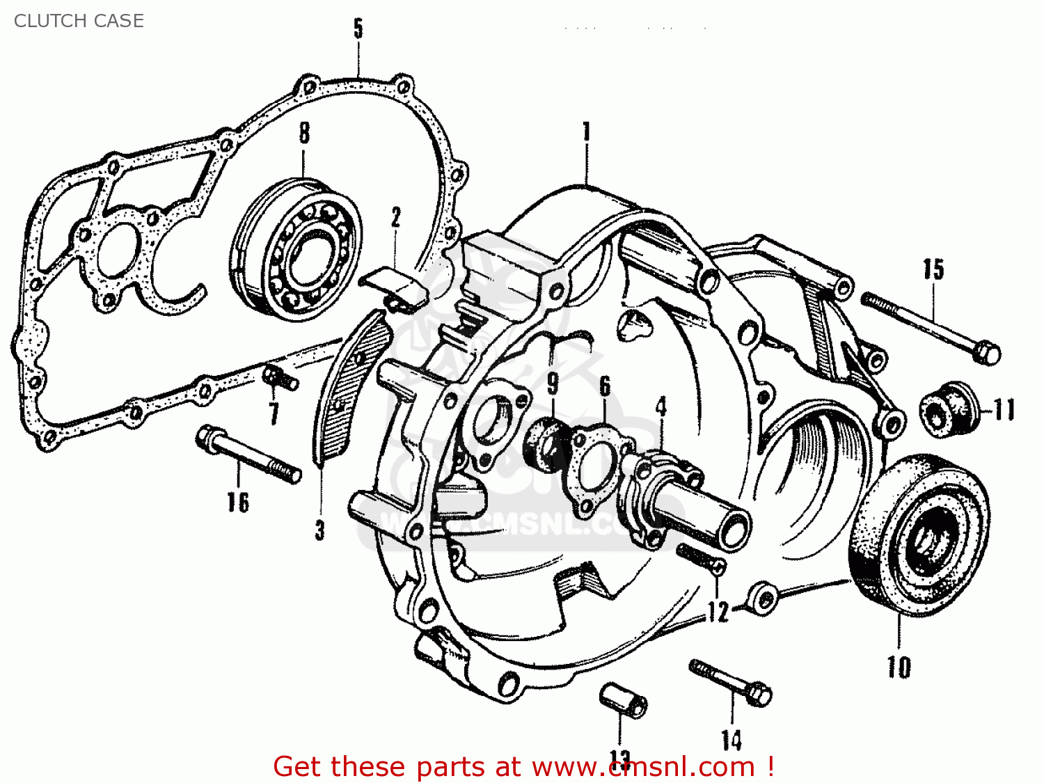 21100611000: Case, Clutch Honda - buy the 21100-611-000 at CMSNL