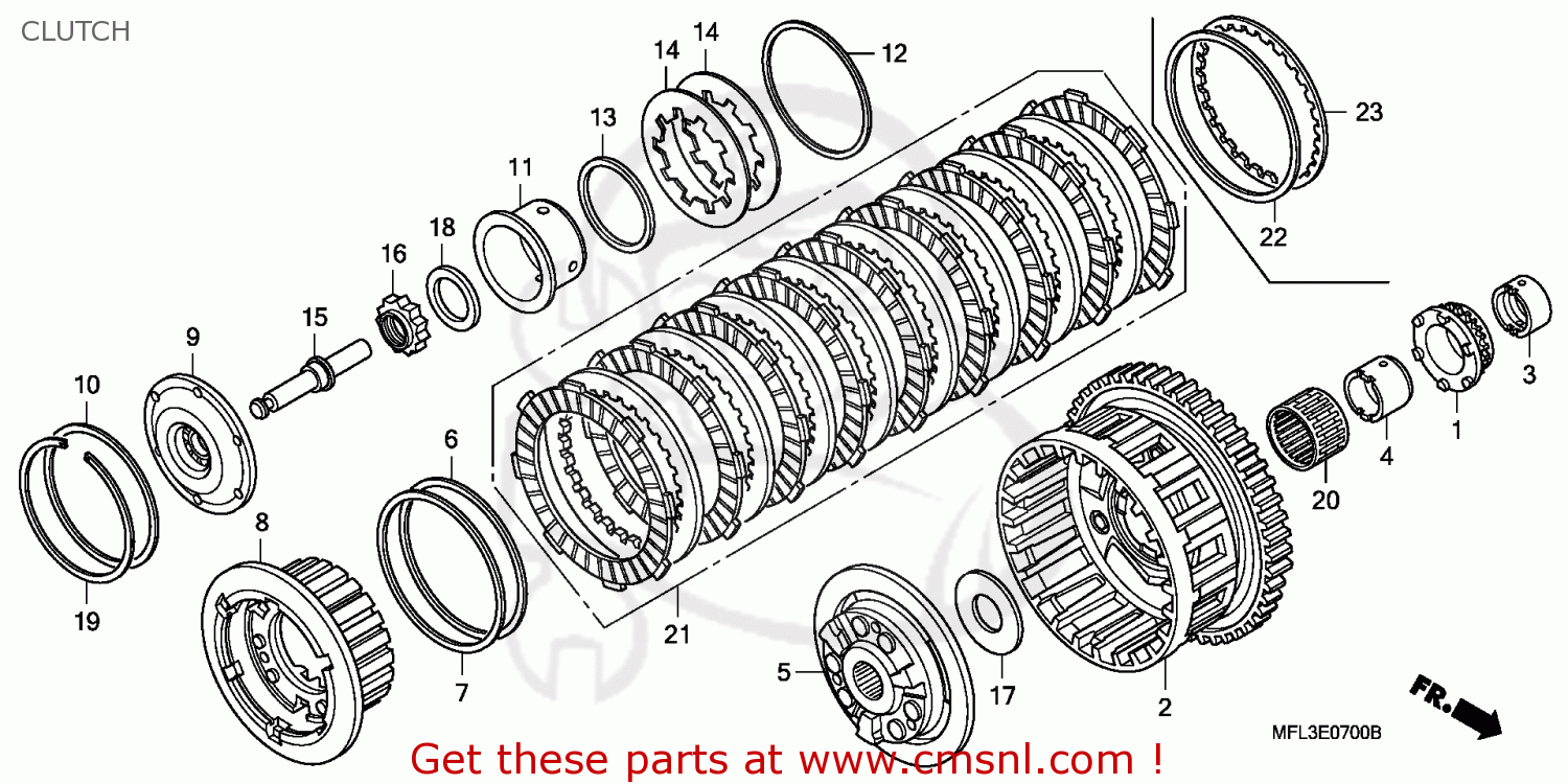 22210MFL000: Disk Set,clutch (nas) Honda - buy the 22210-MFL-000 at CMSNL