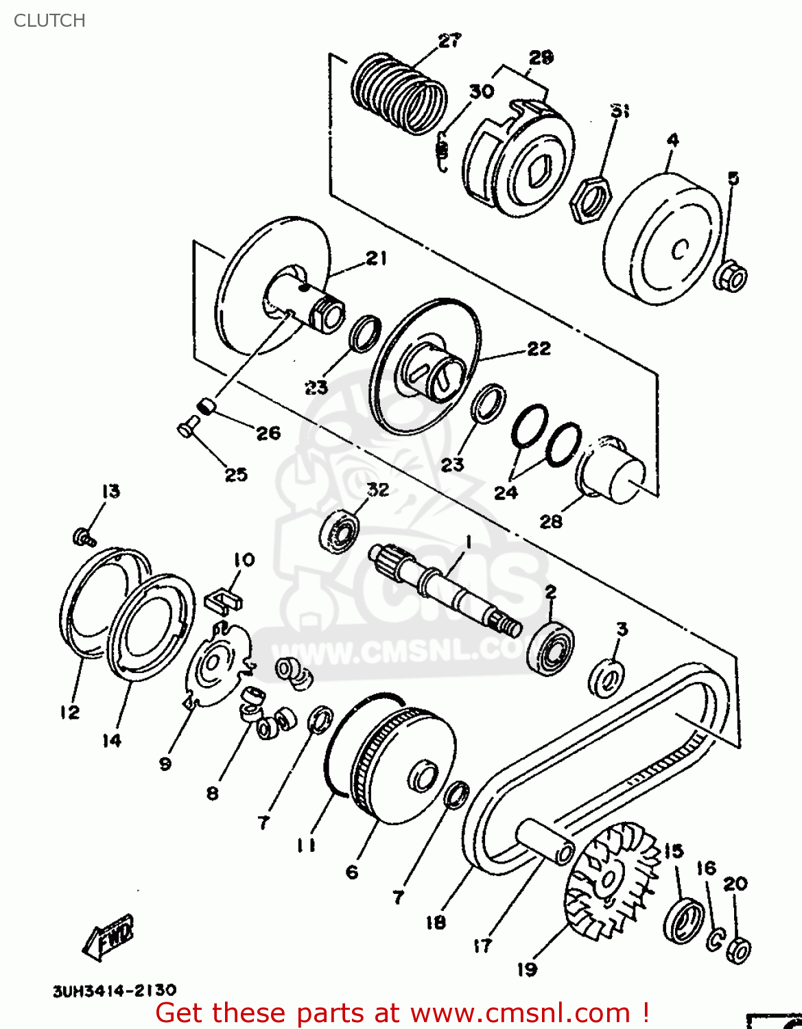 3UHE762000: Primary Sliding Sheave Comp. Yamaha - buy the 3UH-E7620-00 ...