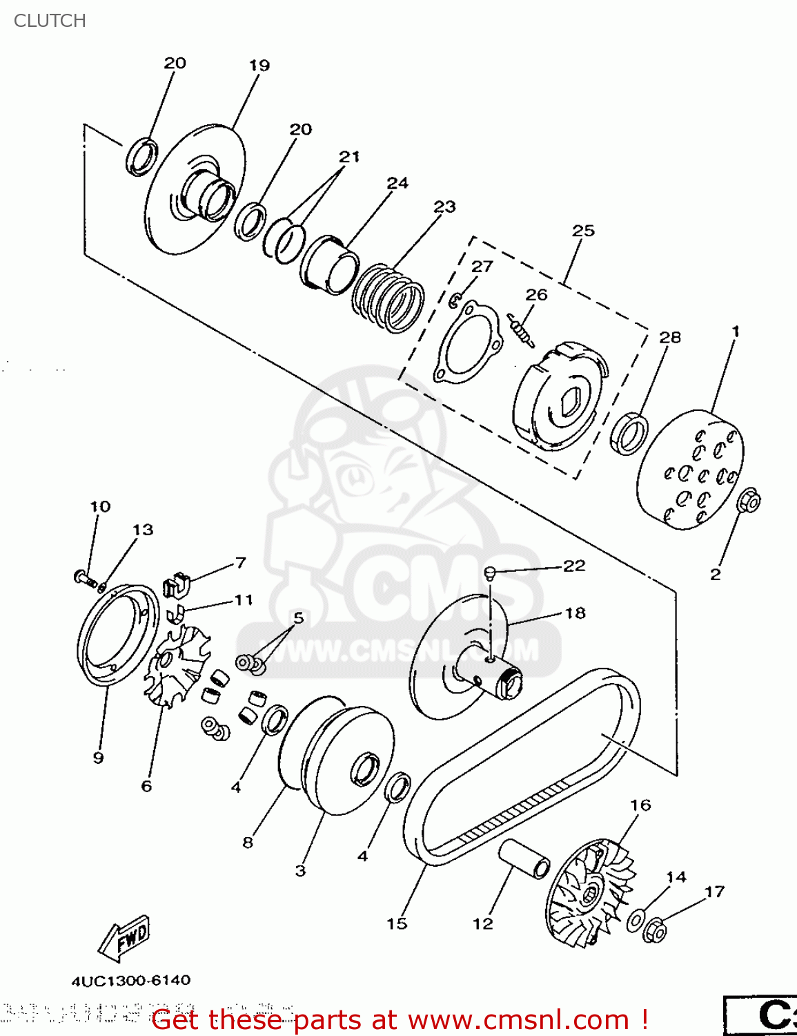 5CG1762000: Primary Sliding Sheave Comp. Yamaha - buy the 5CG-17620-00 ...
